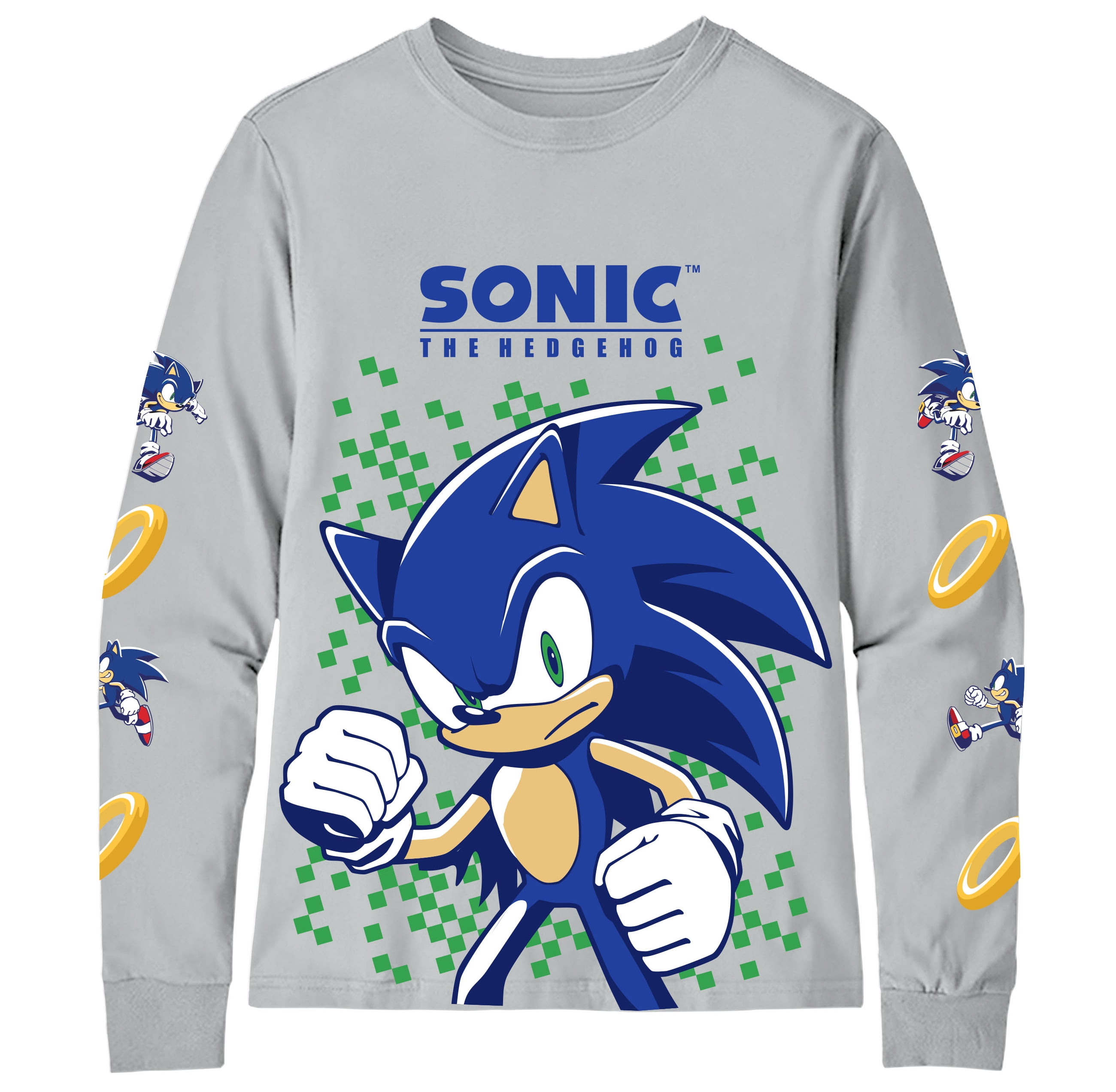 Sonic The Hedgehog Long Sleeve Shirt (Little & Big Boys) - Walmart.com