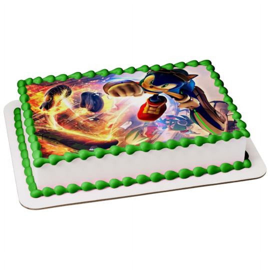 Sonic The Hedgehog Manic Image Cake Topper, by A Birthday Place ...