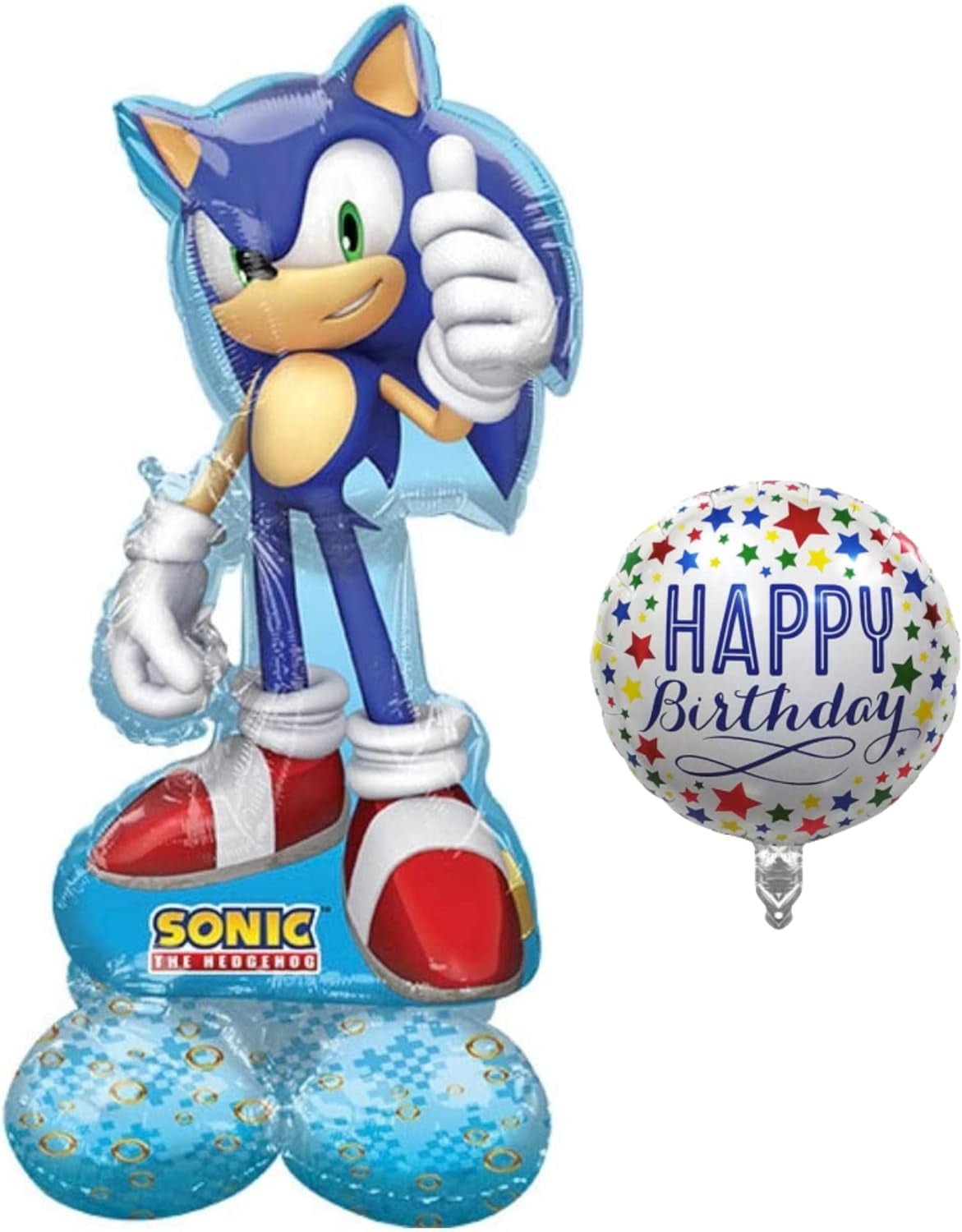 Sonic The Hedgehog Mega Balloon Set: 53" Airloonz Adventure with 18 ...