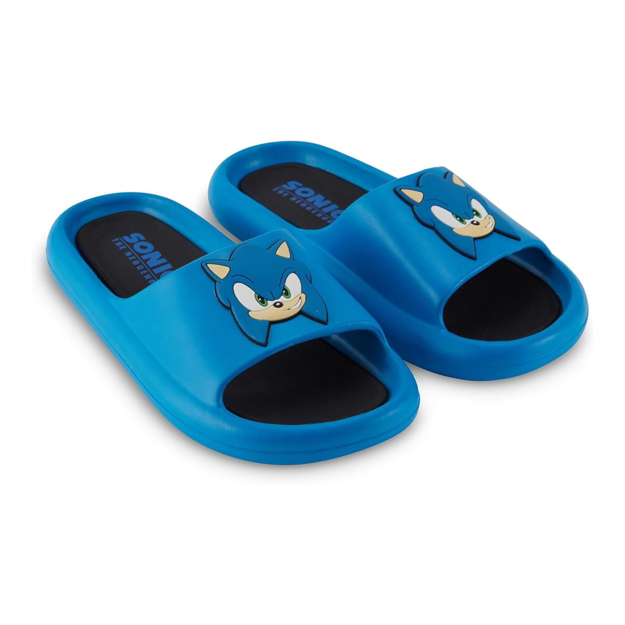 Sonic The Hedgehog Men’s Slides, Comfort Foam Slip-on Sonic Slippers ...