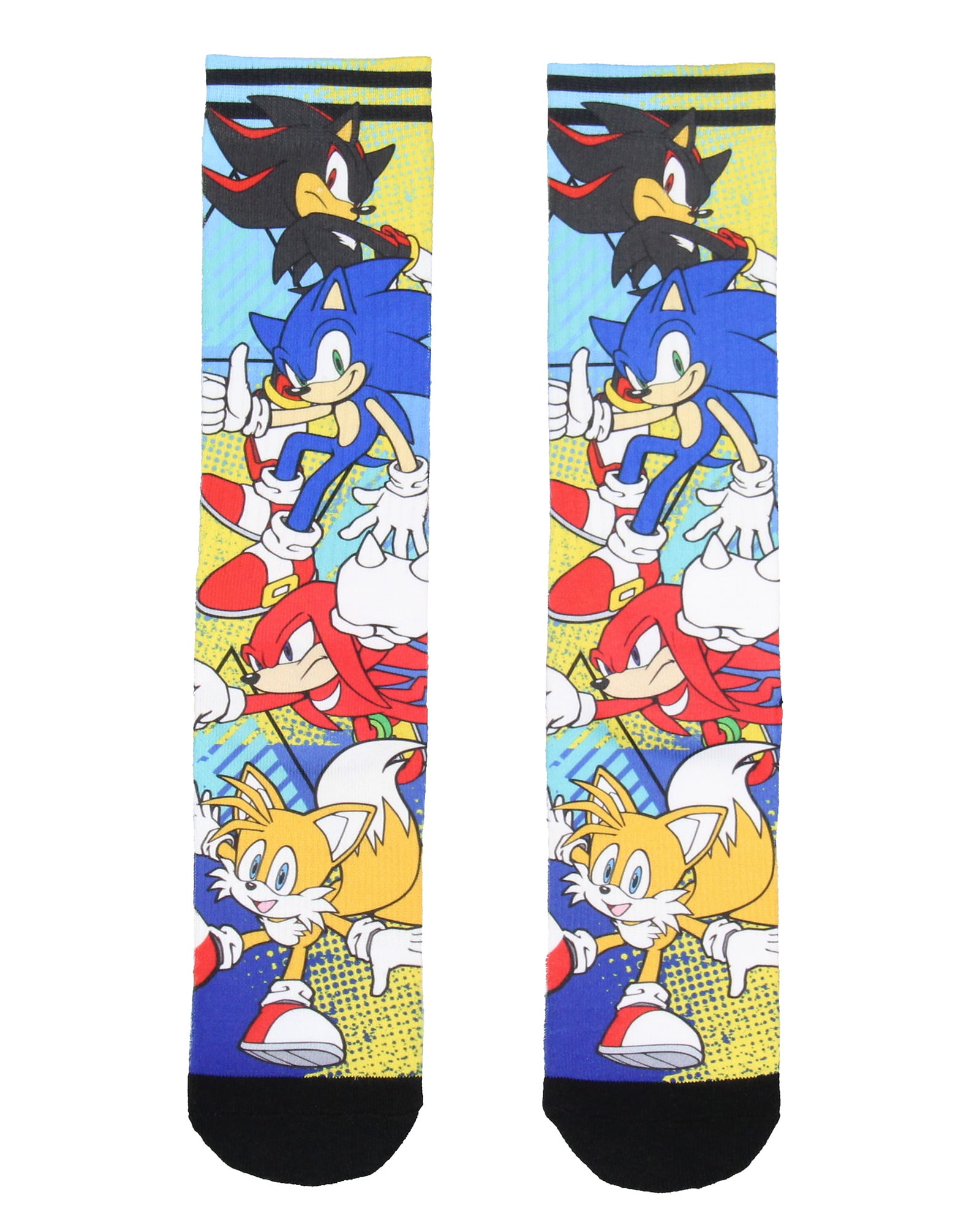 Sonic The Hedgehog Men's Socks Character Collage Allover Sublimated ...