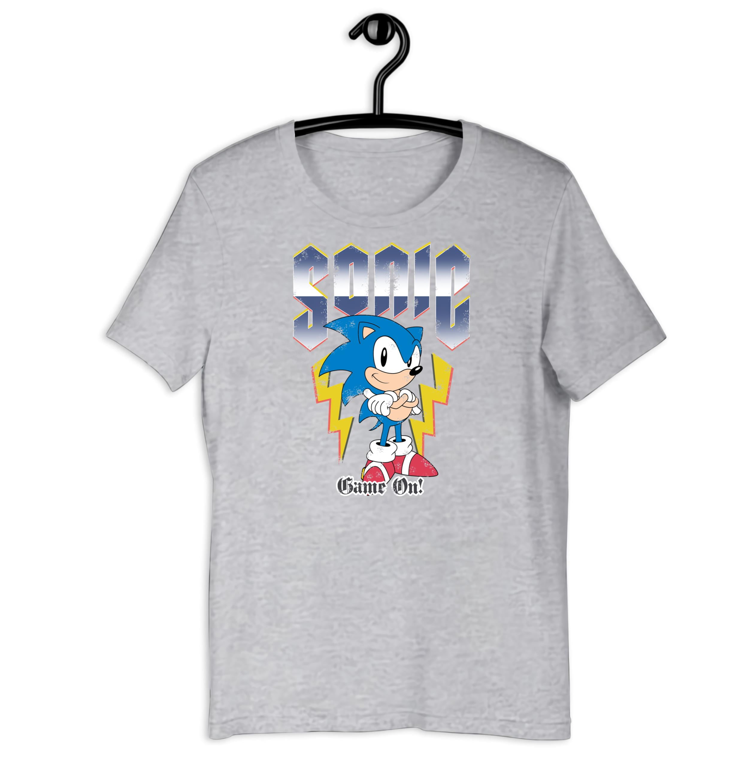 Sonic The Hedgehog Mens T-Shirt Black Game On Graphic Tee for Adults ...