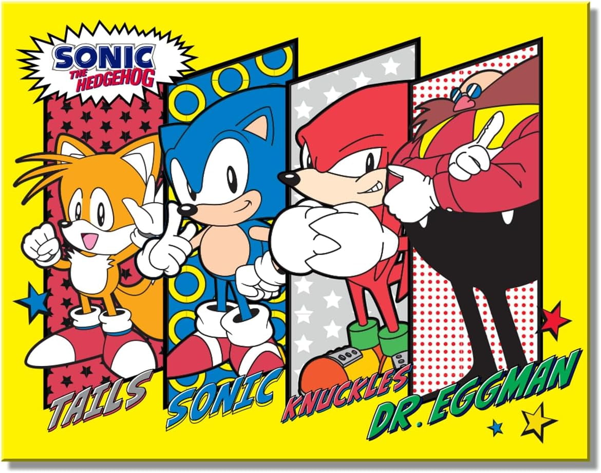 Sonic The Hedgehog Panels Tin Sign (12.5" x 16") - Walmart.com
