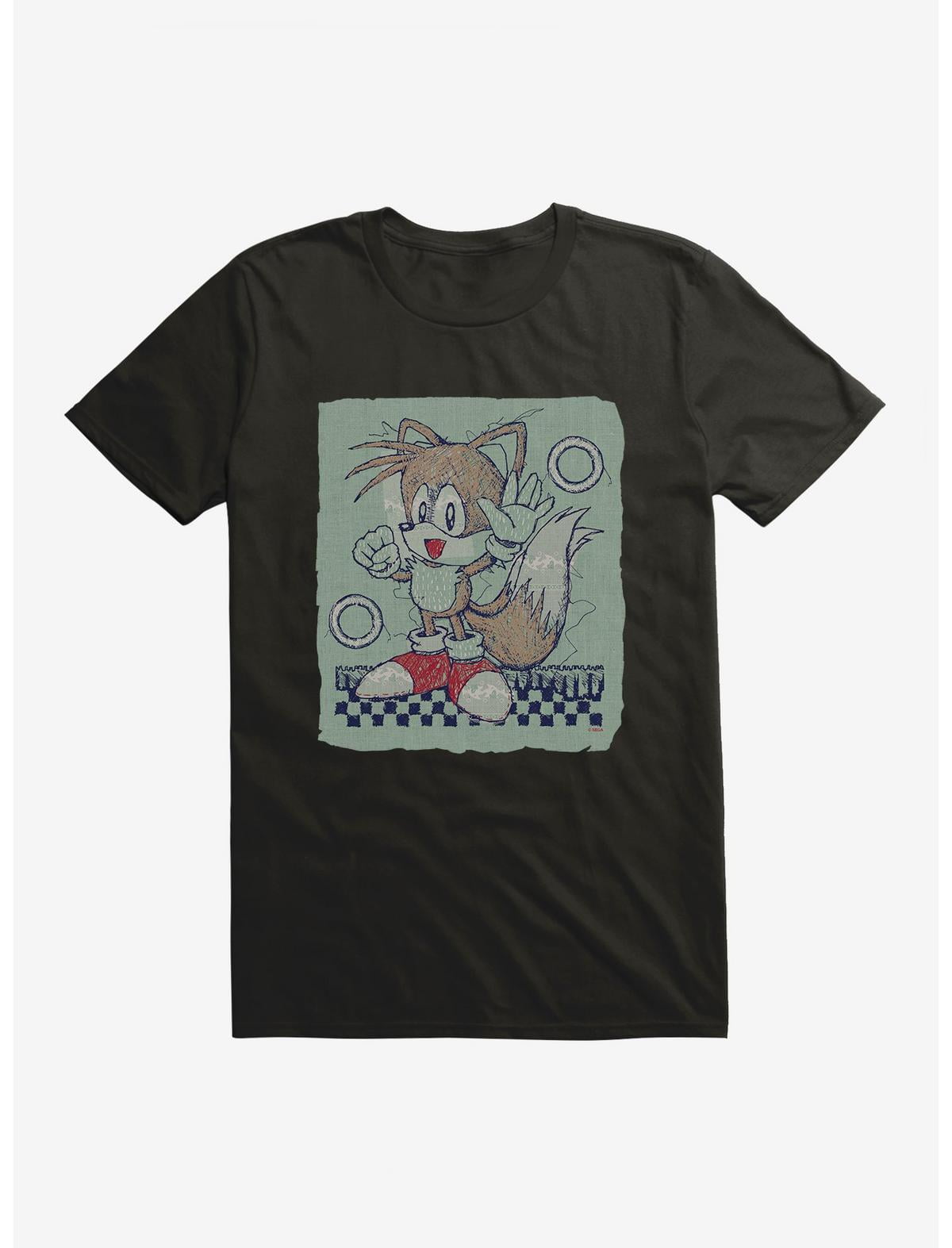 Sonic The Hedgehog Paper Tails Pose T-Shirt - Walmart.com