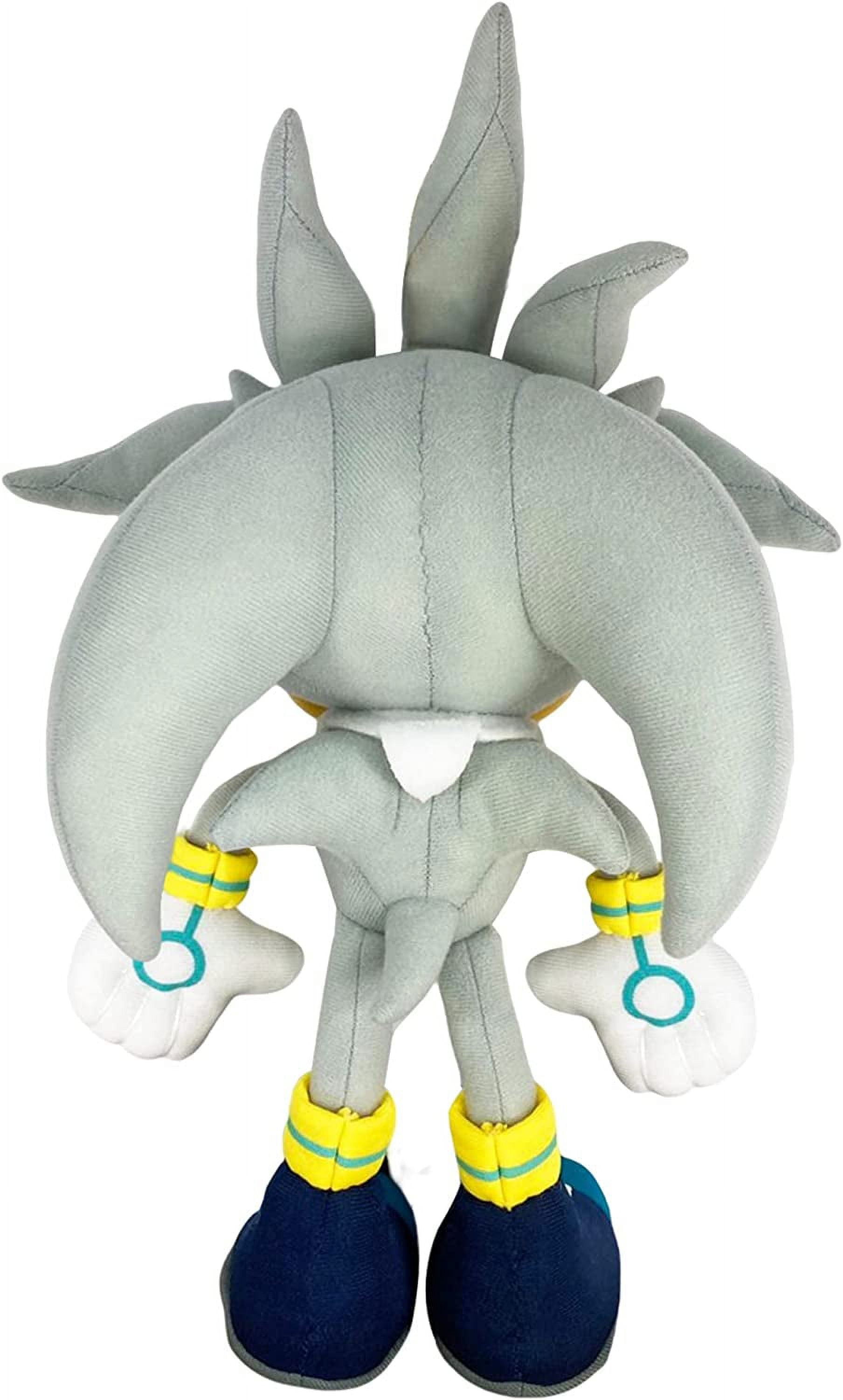 Sonic The Hedgehog Plush Doll Silver Stuffed Figure Kids Gift, Cartoon ...