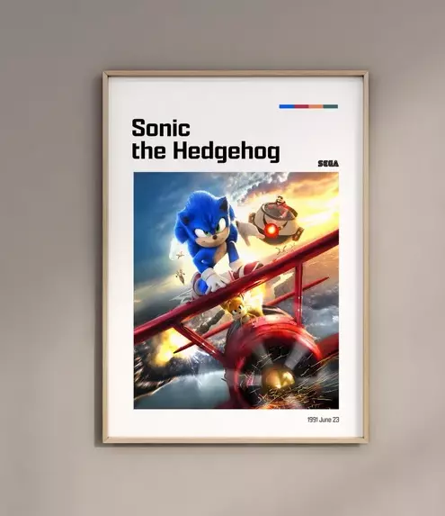 Sonic The Hedgehog Poster, Gaming Room Poster NO FRAMED POSTER, Wall ...