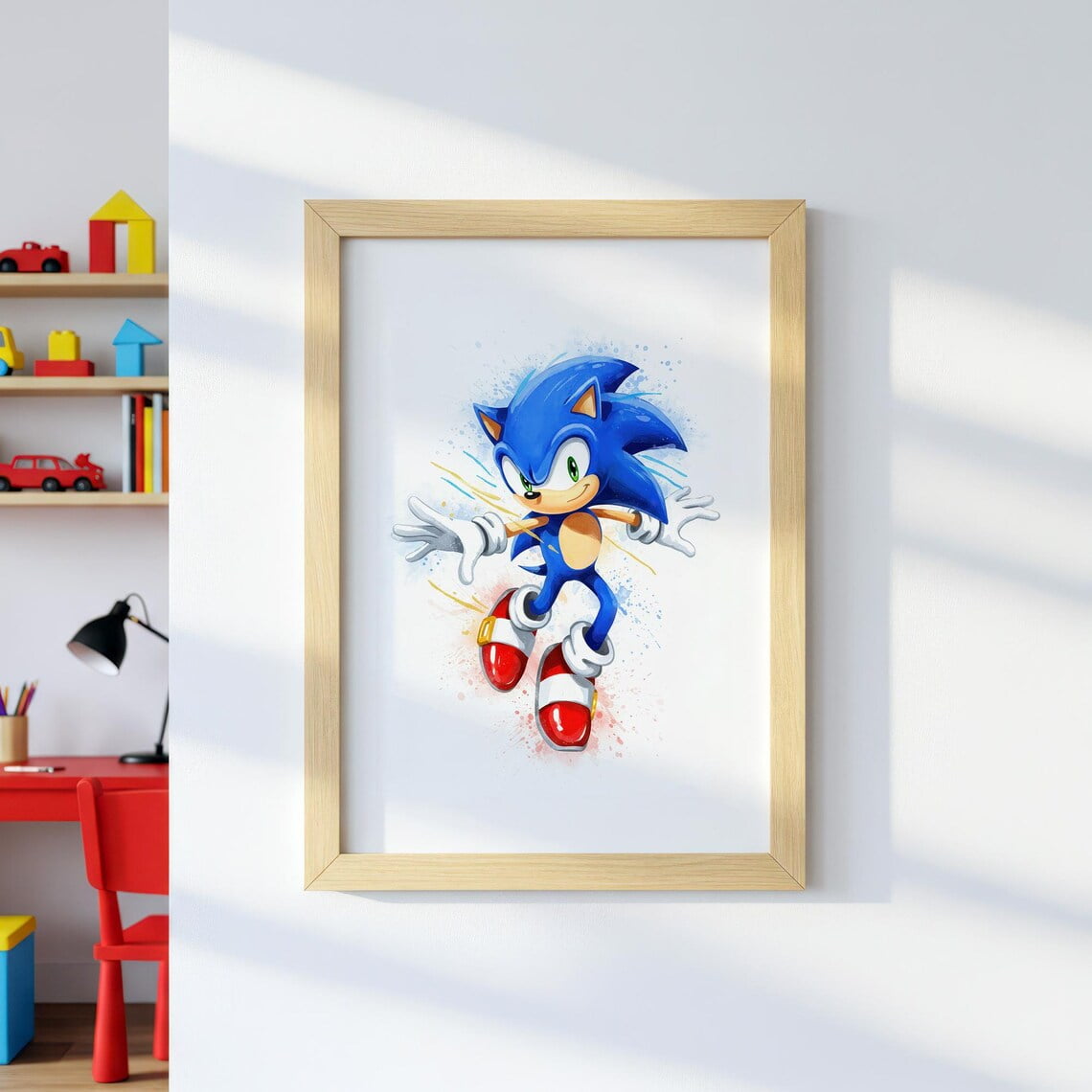 Sonic The Hedgehog Prints, Gallery Wall Art, Sonic & Shadow Movie, Kids ...