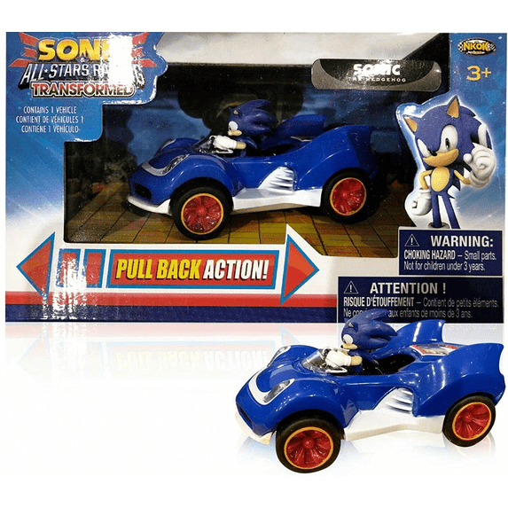 Sonic The Hedgehog Racing Pull Back Car, 3.5 inches, Gift Toy Kids ...