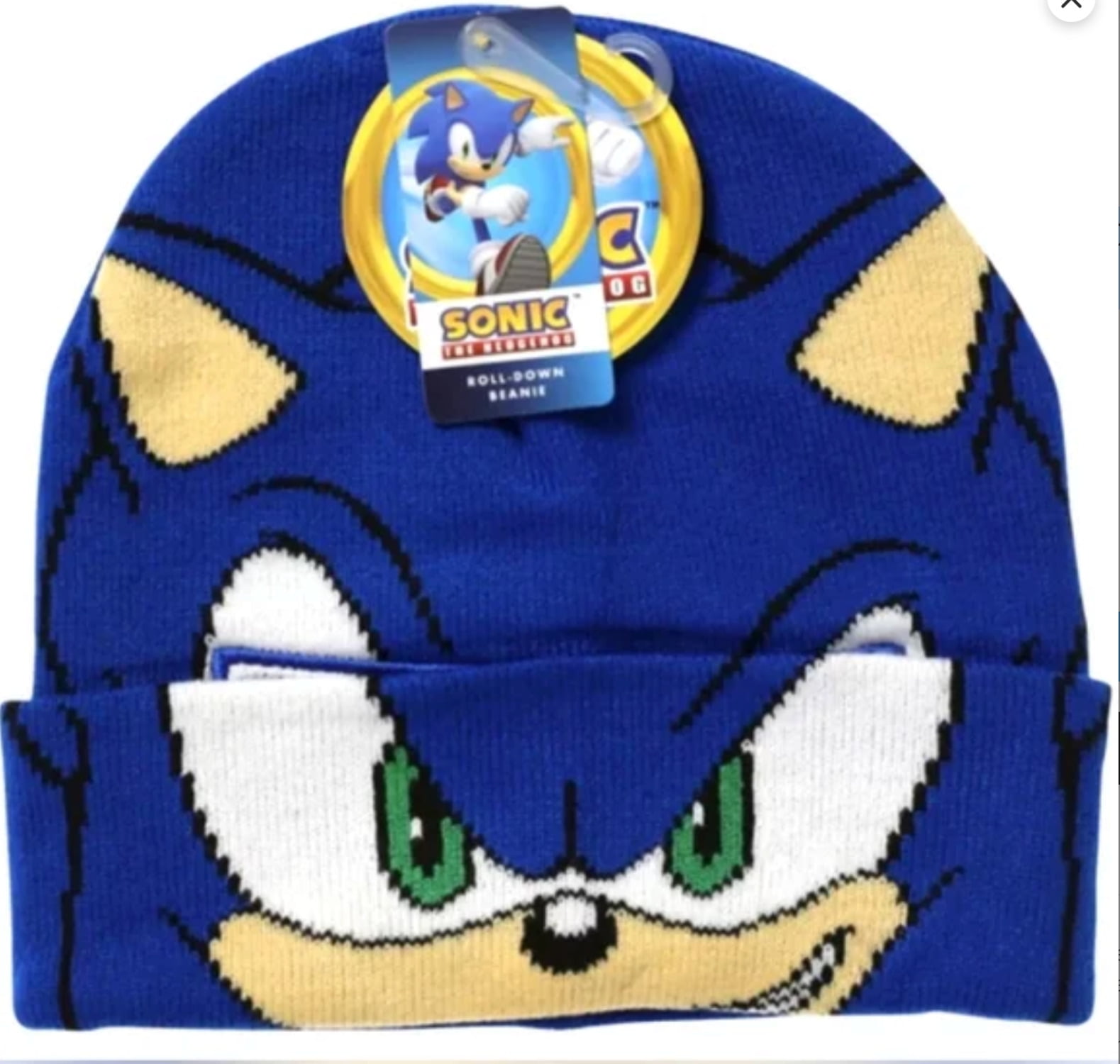 Sonic The Hedgehog Roll Down Beanie Hat Mask Blue One Size - Walmart.com