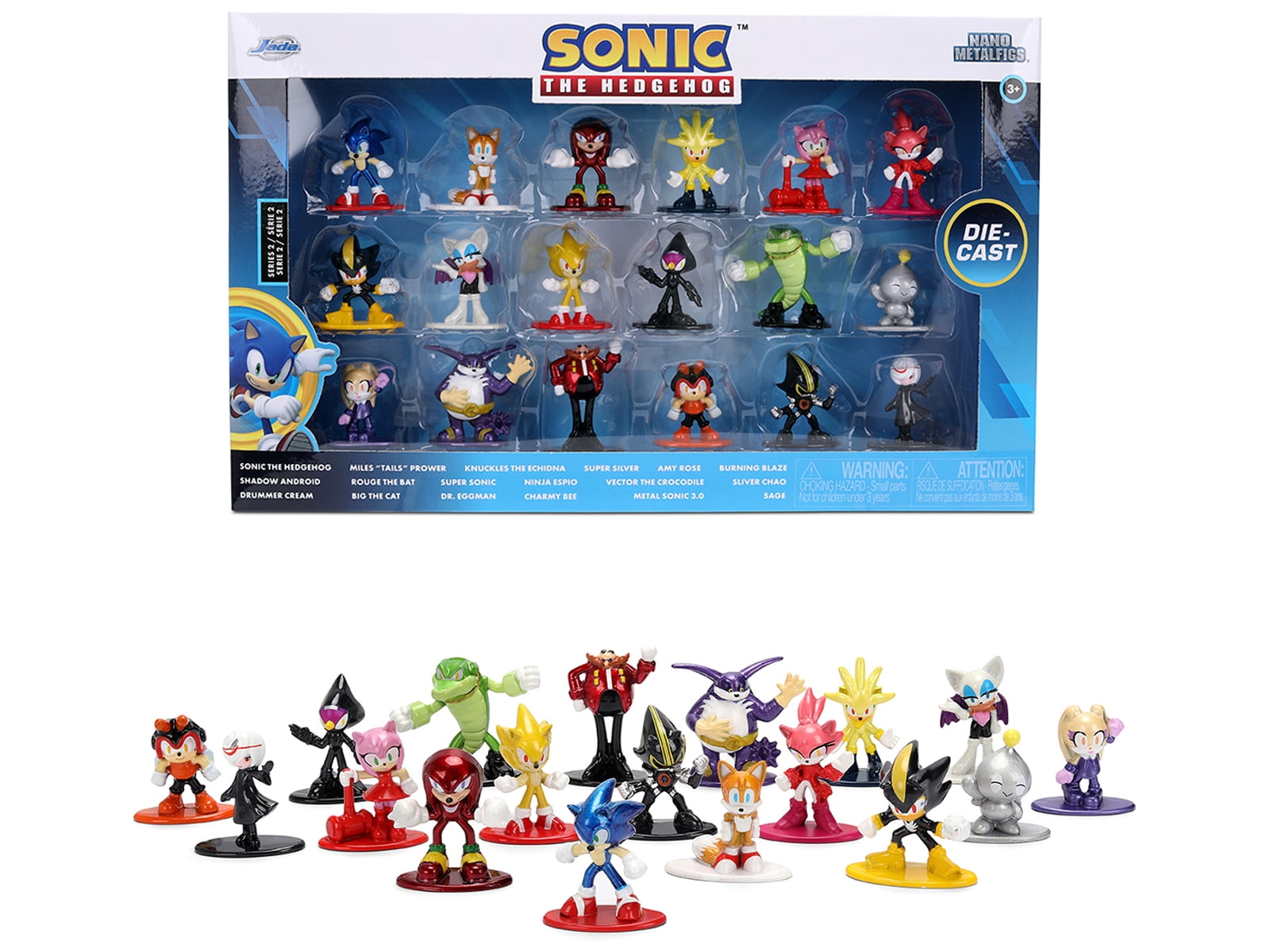 "Sonic The Hedgehog" Set of 18 Diecast Figures Wave 2 "Nano Metalfigs ...