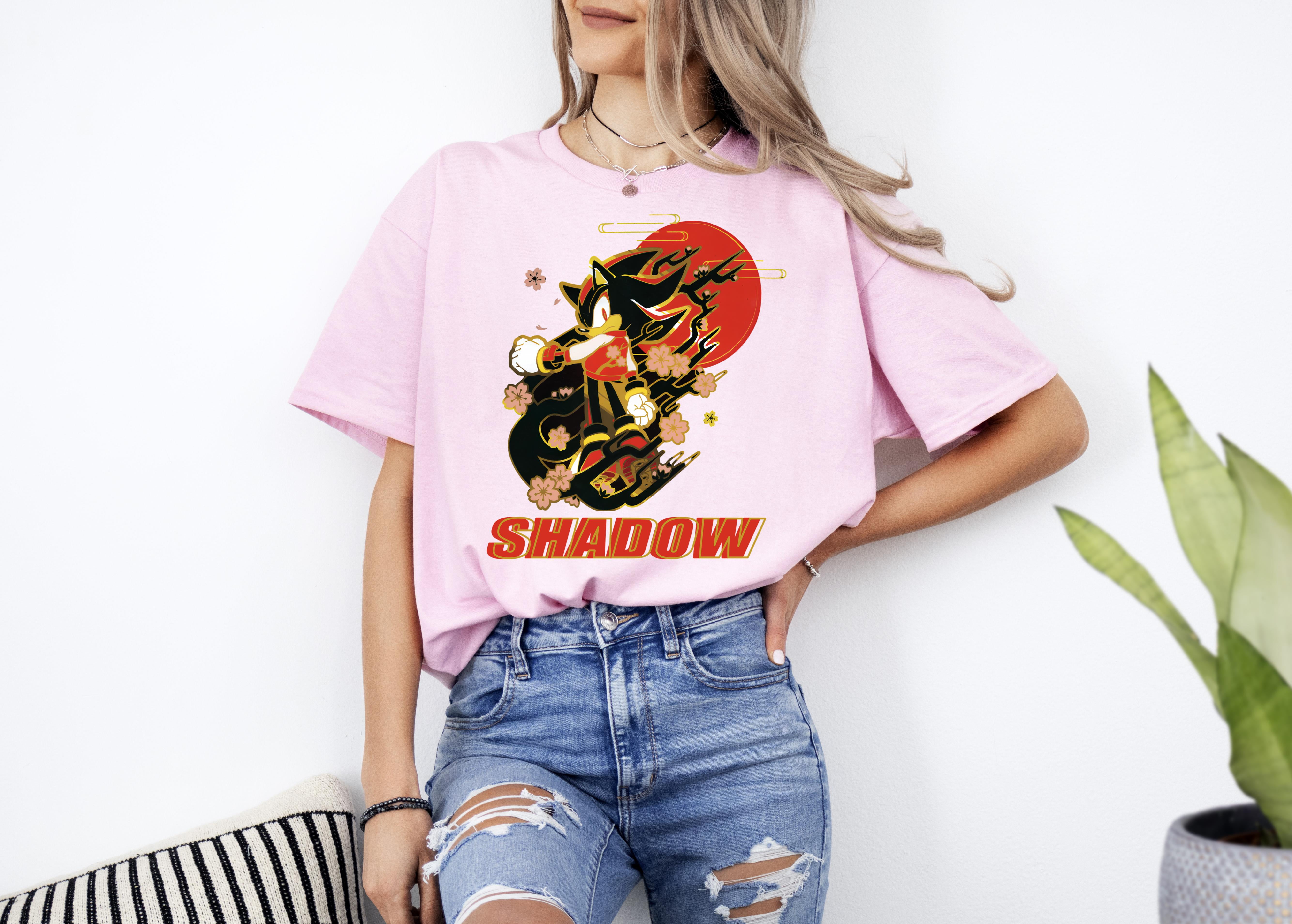 Sonic The Hedgehog Shadow Sakura Boyfriend Fit Girls UNISEX T-shirt Up ...
