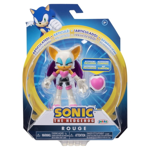 Sonic The Hedgehog 4inch Bendable Rouge Figure - Walmart.com