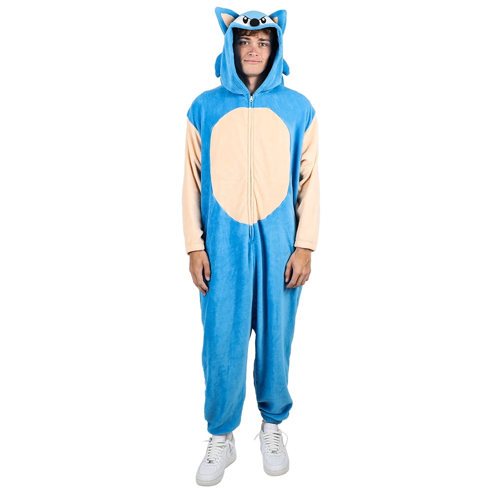 Sonic The Hedgehog Sonic Hooded Kigurumi Union Suit-Medium - Walmart.com