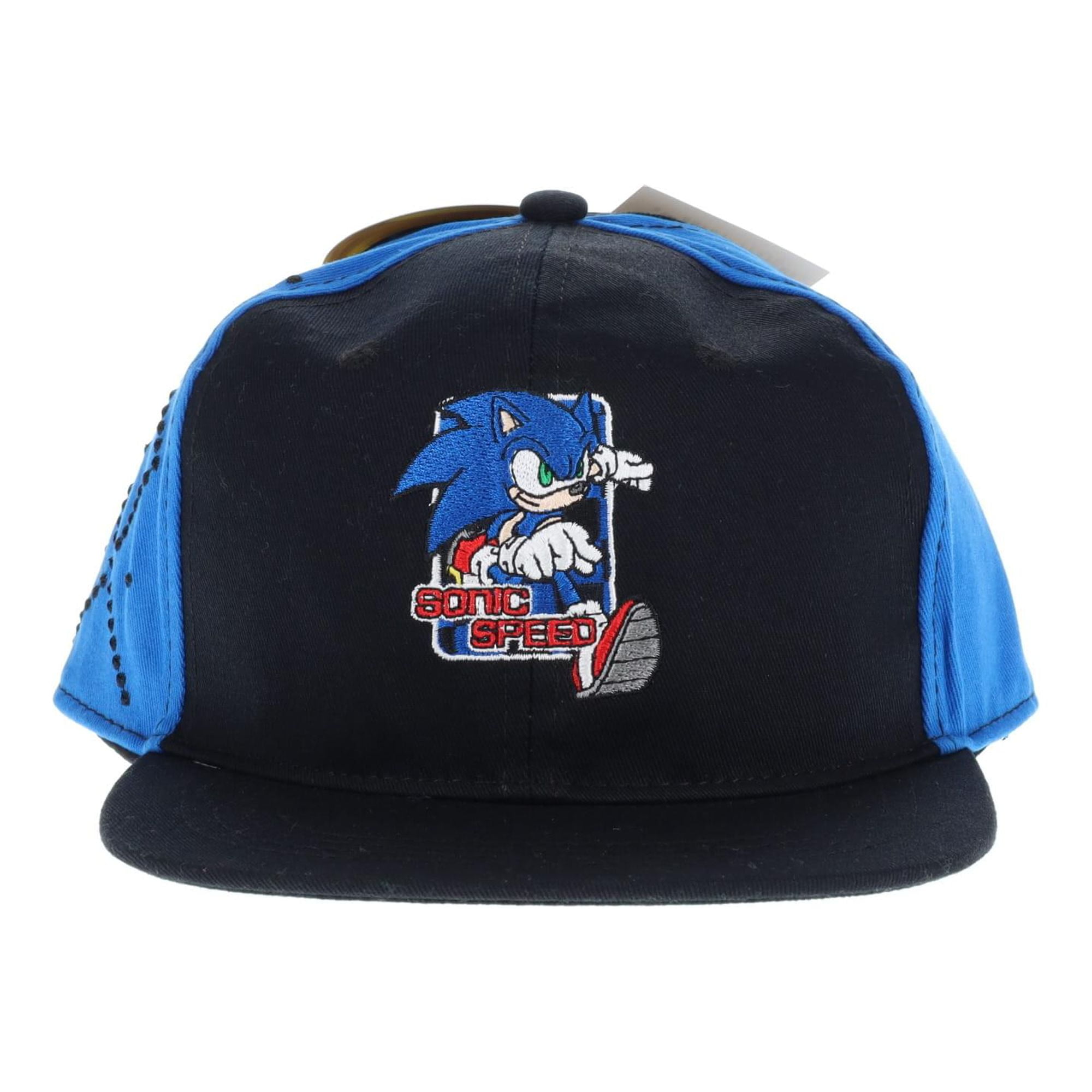 Sonic The Hedgehog Sonic Modern Screen Emblem Flat Brim Snapback Hat ...