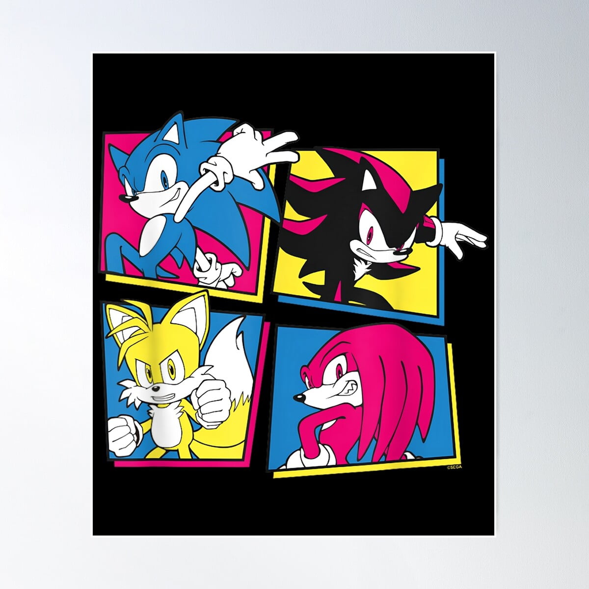 Sonic The Hedgehog - Sonic Shadow Tails Knuckles Poster Wall Art ...