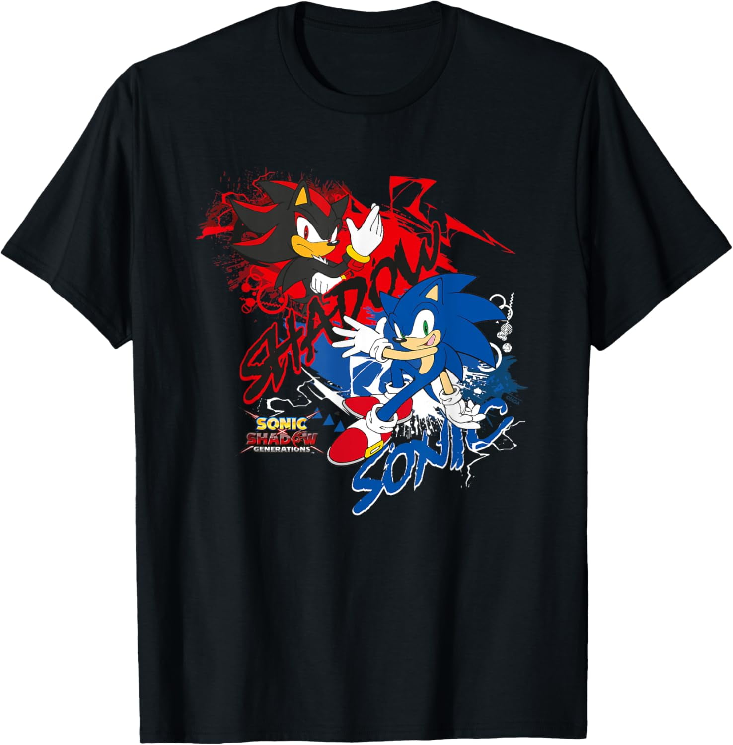 Sonic The Hedgehog Sonic X Shadow Generations Shadow & Sonic T-Shirt ...