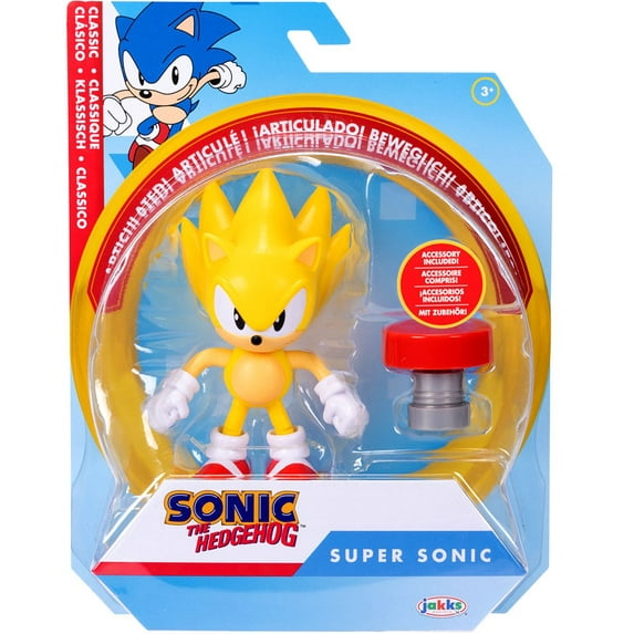 Sonic, Super Sonic Action Figure, 4 Inch, Articulated, Red Spring Accessory - Walmart.com