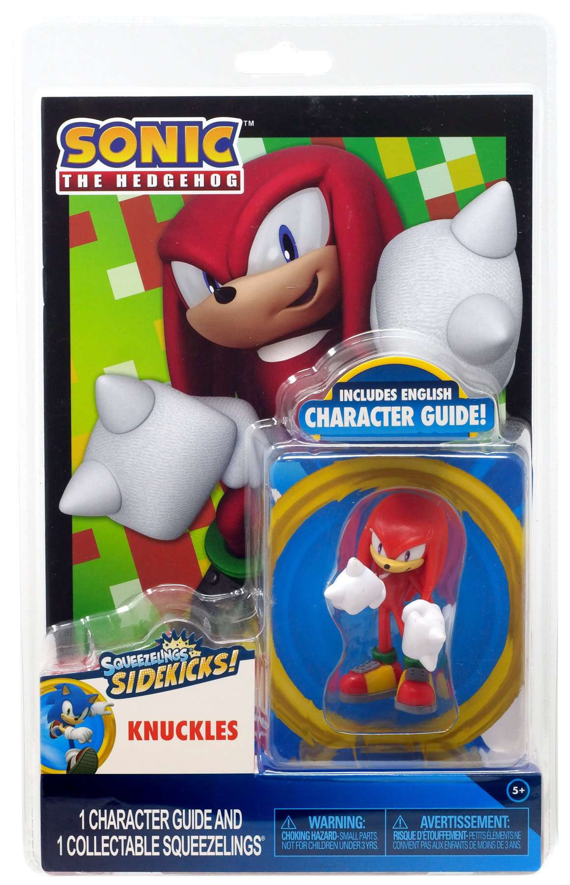 Sonic The Hedgehog Squeezelings Sidekicks! Knuckles Figure & Character ...