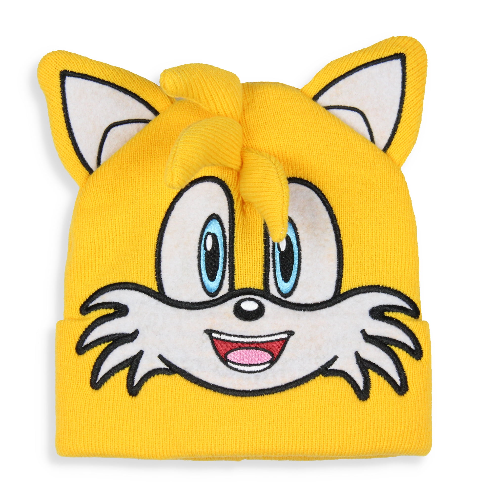 Sonic The Hedgehog Tails Embroidered Face 3D Quills Cuffed Costume ...