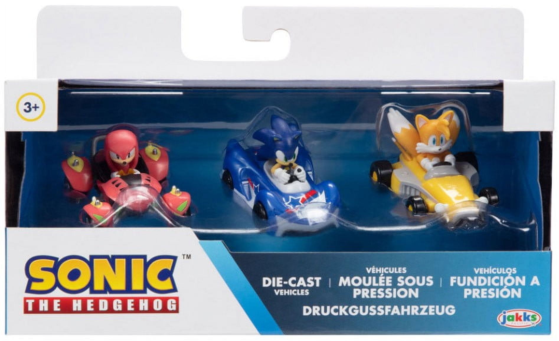Sonic The Hedgehog Team Racing Tails, Sonic & Knuckles Diecast Vehicle ...