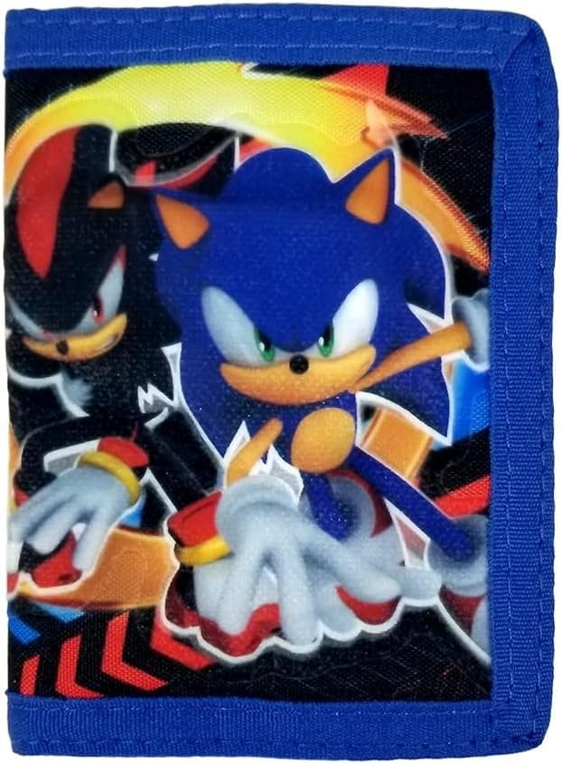 Sonic the Hedgehog Team Trifold Kids Wallet, Water Resistant, Velcro ...