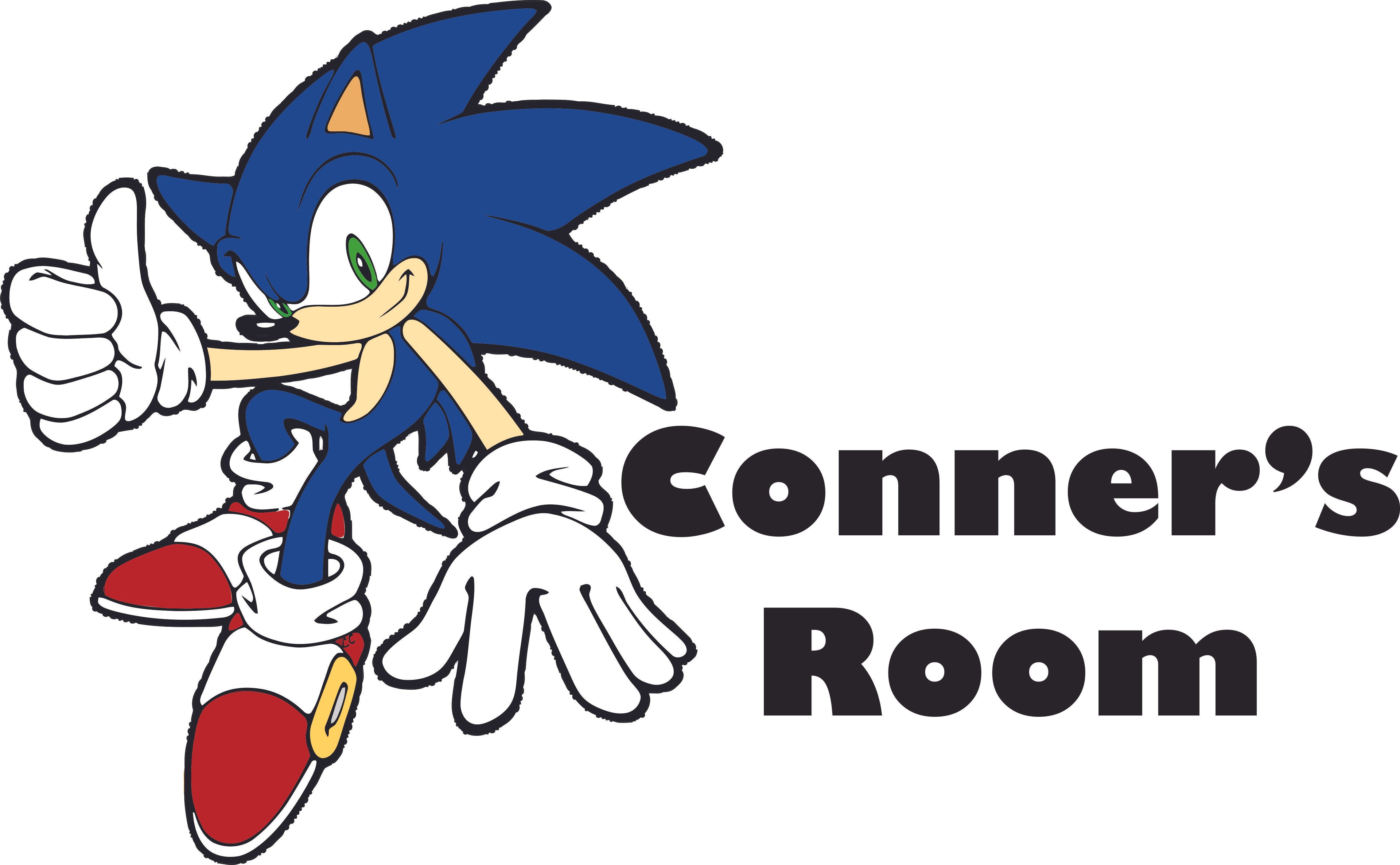 Design with Vinyl Sonic The Hedgehog Personalized Name Wall Decal ...