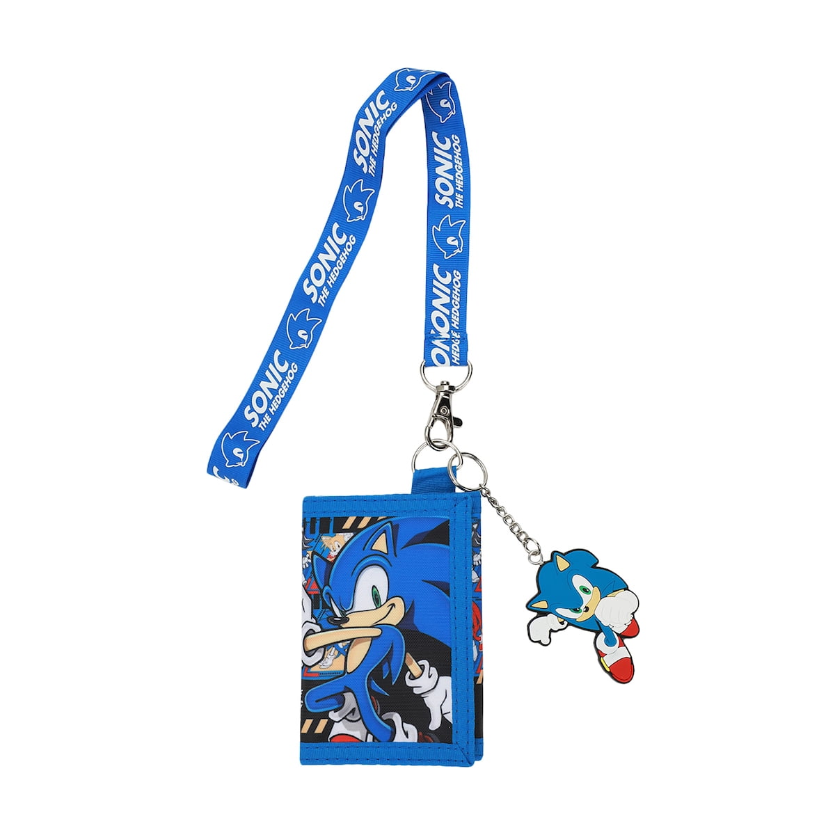 Sonic The Hedgehog Kids Wallet, Lanyard, & Keychain Set for Youth ...