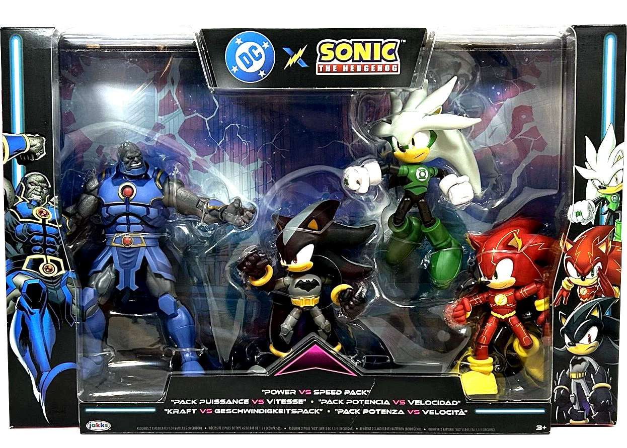 DC x Sonic the Hedgehog Action Figure Multipack | Sonic, Silver ...