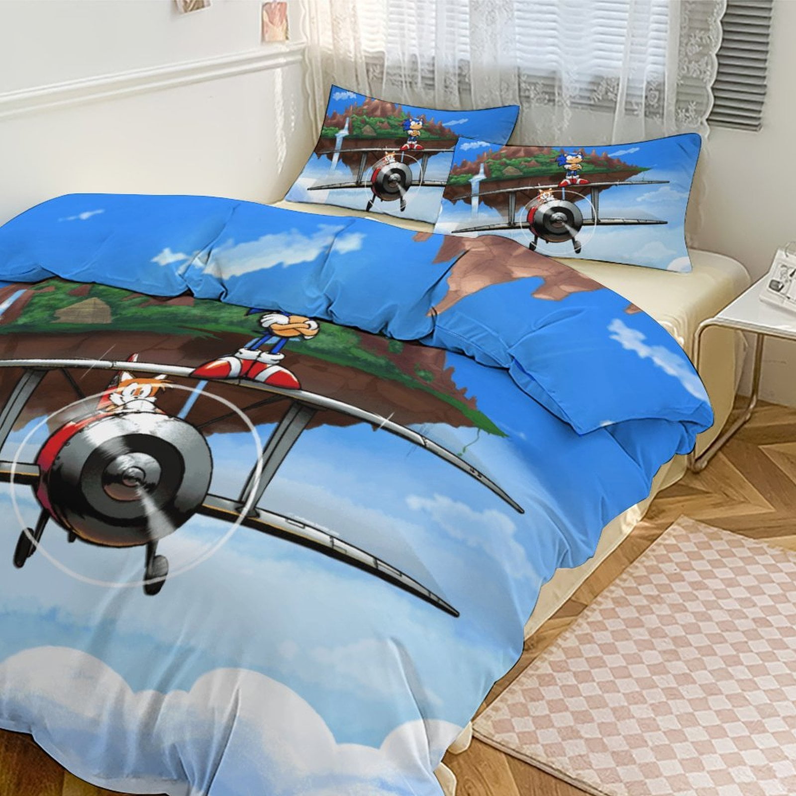 Sonic The Hedgehog2 Luxury Dual-Sided Bedding Set | Heavyweight, Ultra ...
