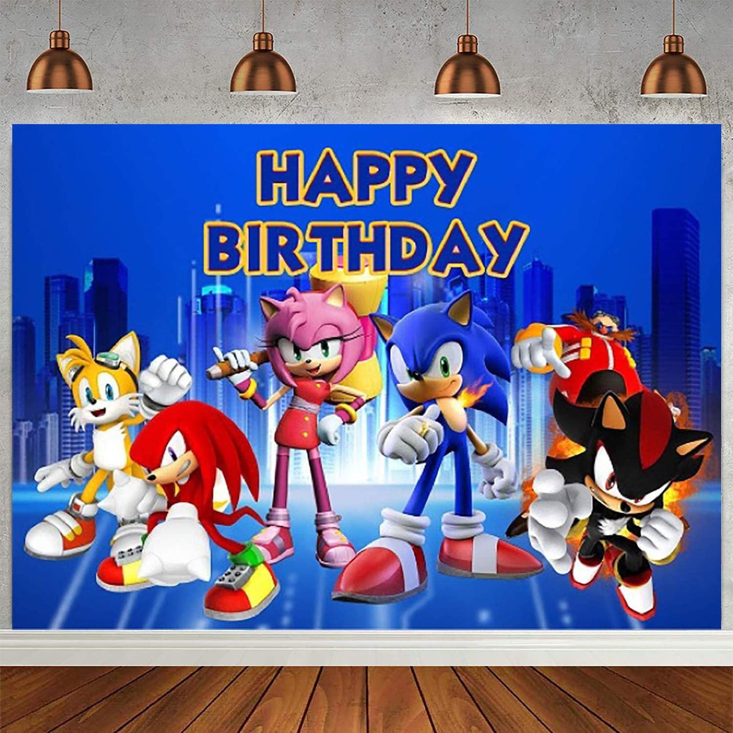 Sonic Theme Birthday Background Cloth Children's Birthday Party ...