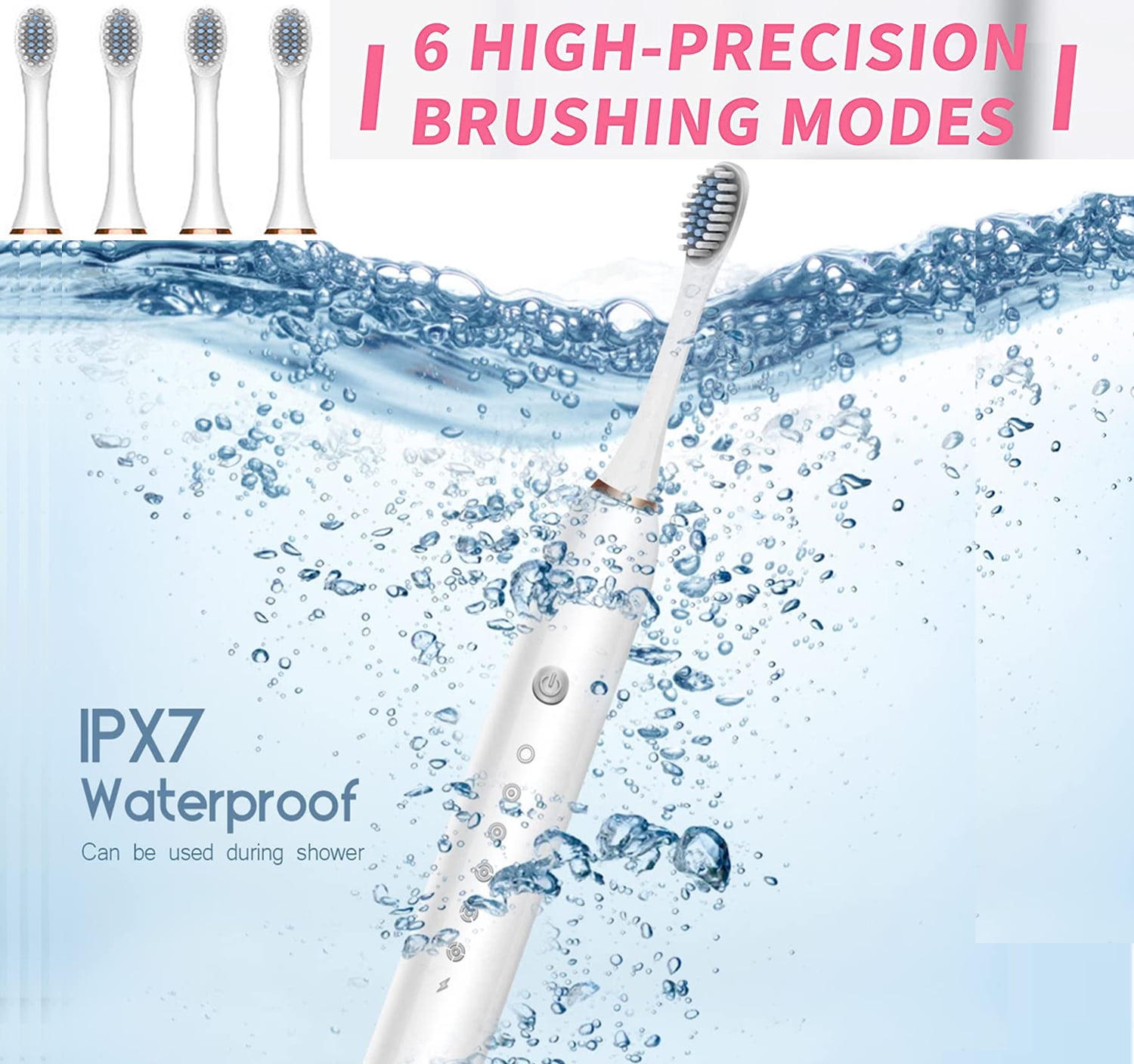 Sonic Toothbrush Electric Tooth Brush Adult Rechargeable Electric ...