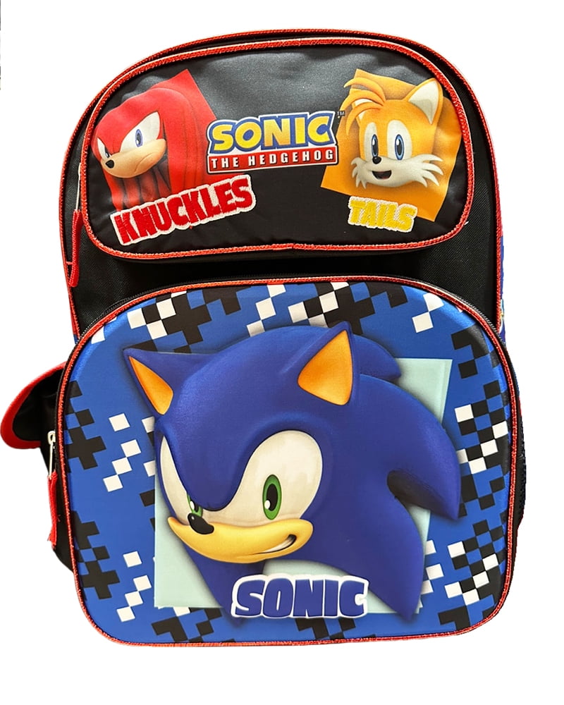 Sonic With Knuckles, Tails 3D Moldled 16" Large Backpack - Walmart.com