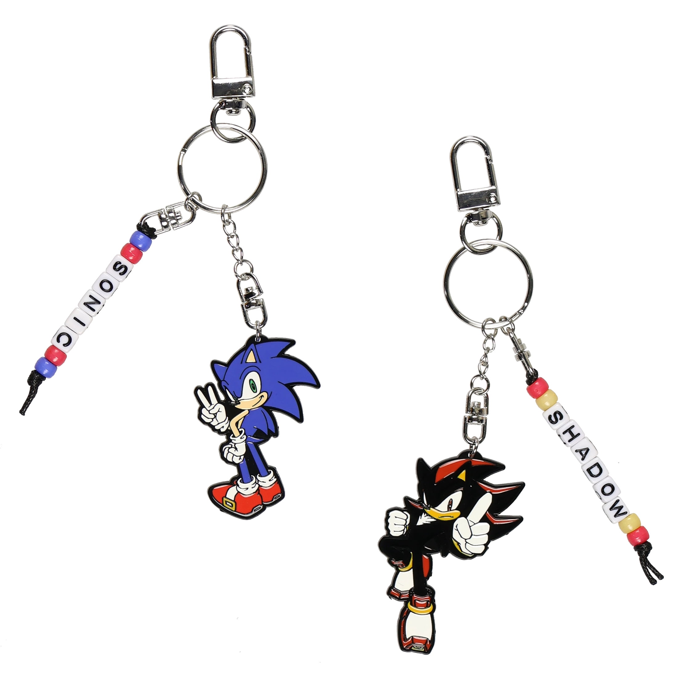 Sonic and Shadow Keychain Set 2 Pack Enamel Metal Sonic the Hedgehog ...