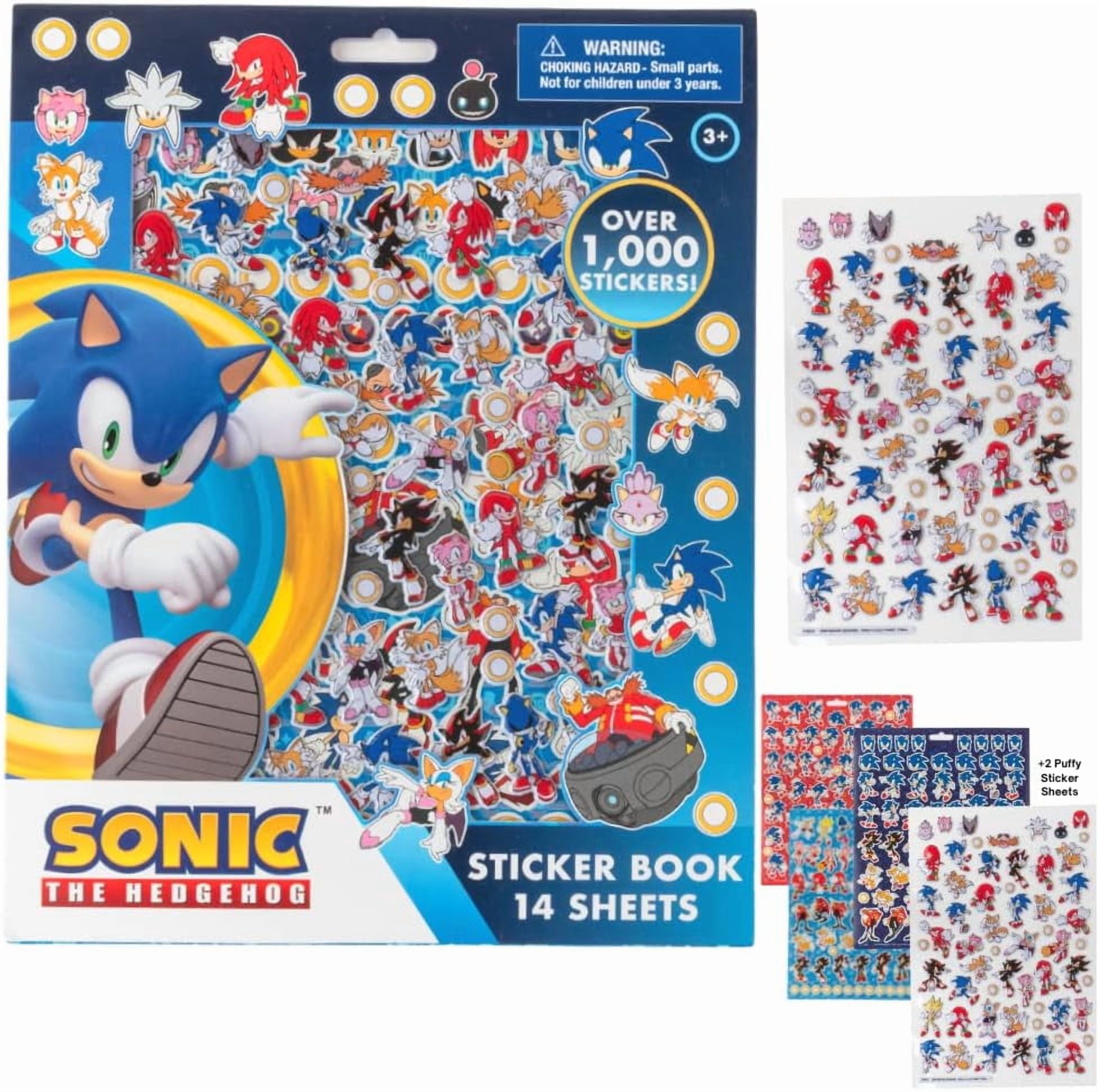 SEGA Sonic the Hedgehog Stickers for Kids 14 Sheets Over 1200 Stickers ...