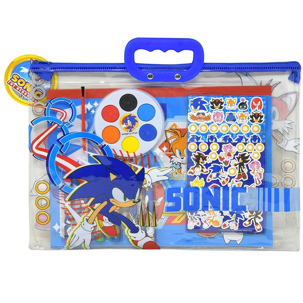 Sonic the Hedgehog 12pc Stationery in Zipper Tote Set- INCLUDES ...
