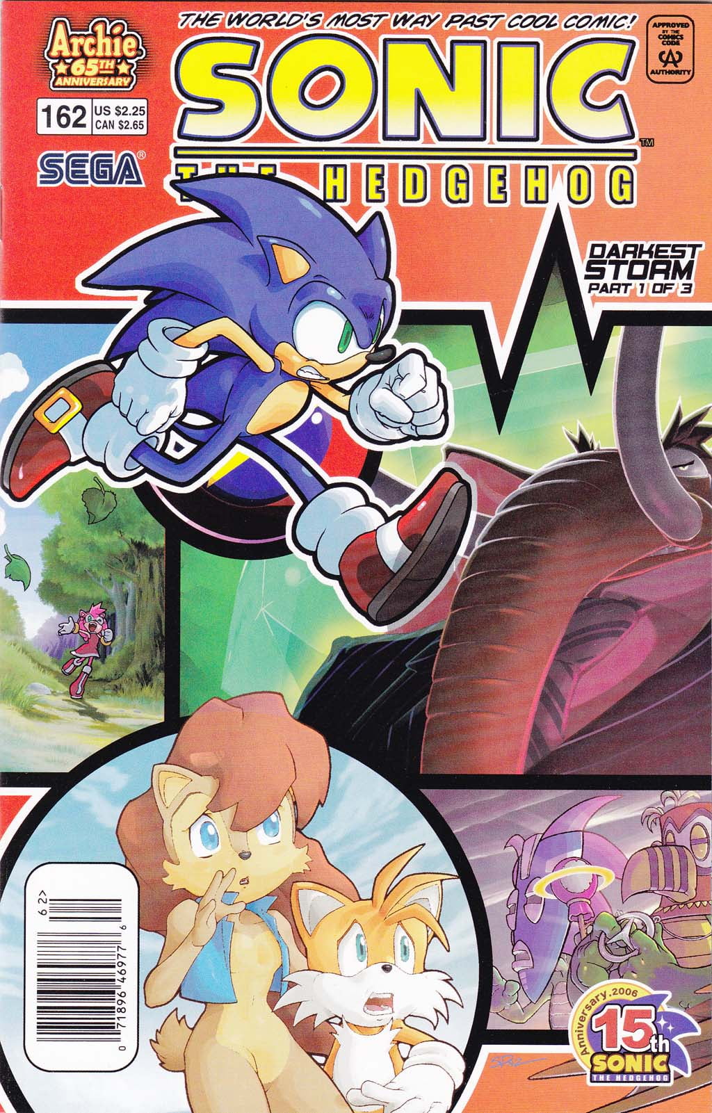 Sonic The Hedgehog 162 Newsstand Vf Archie Comic Book