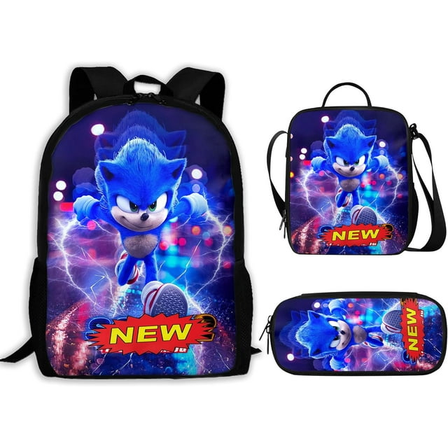Sonic Kids School 3-Piece Backpack Bookbag Set, Small, 16 - Walmart.com