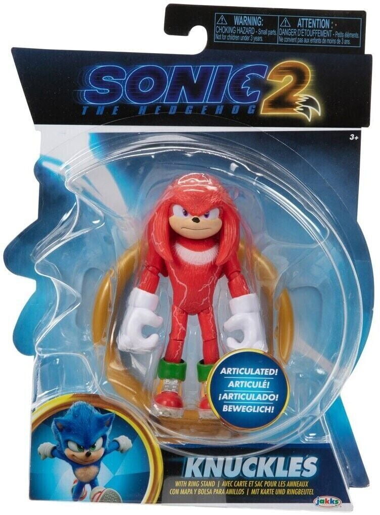 Sonic the Hedgehog 2 Knuckles Action Figure with Ring Stand - Walmart.com