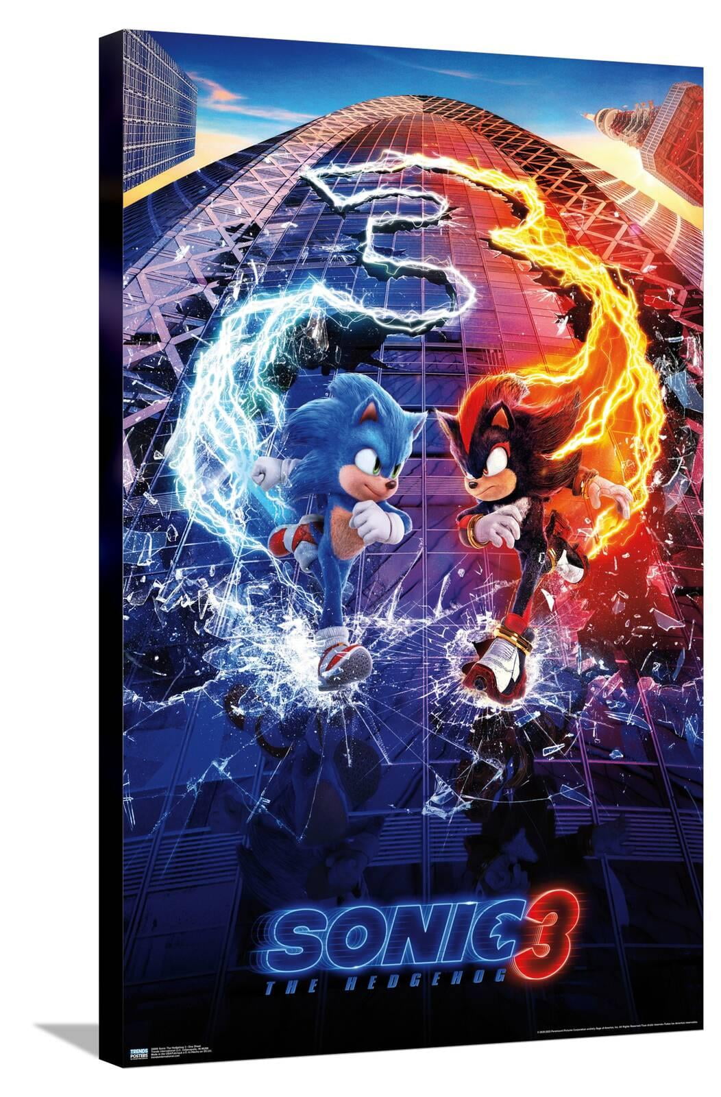 Sonic the Hedgehog 3 - One Sheet Canvas Wall Poster, 22.375" x 34 ...