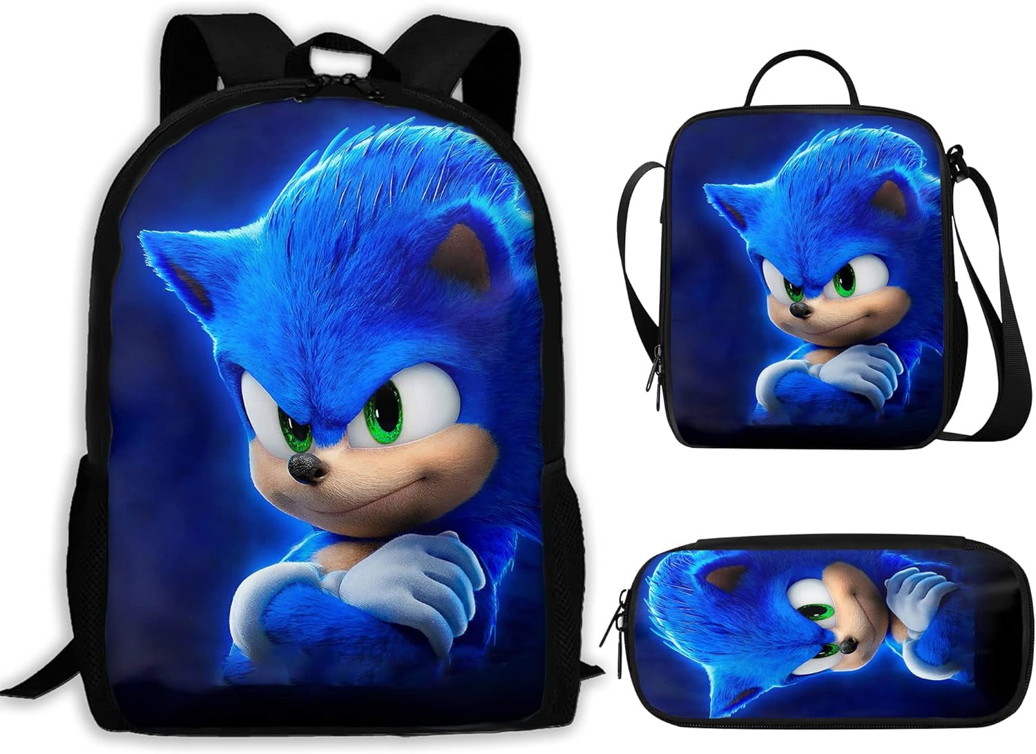 Sonic the Hedgehog 3pcs Backpack Set Casual Travel Backpack 01 XGZ ...