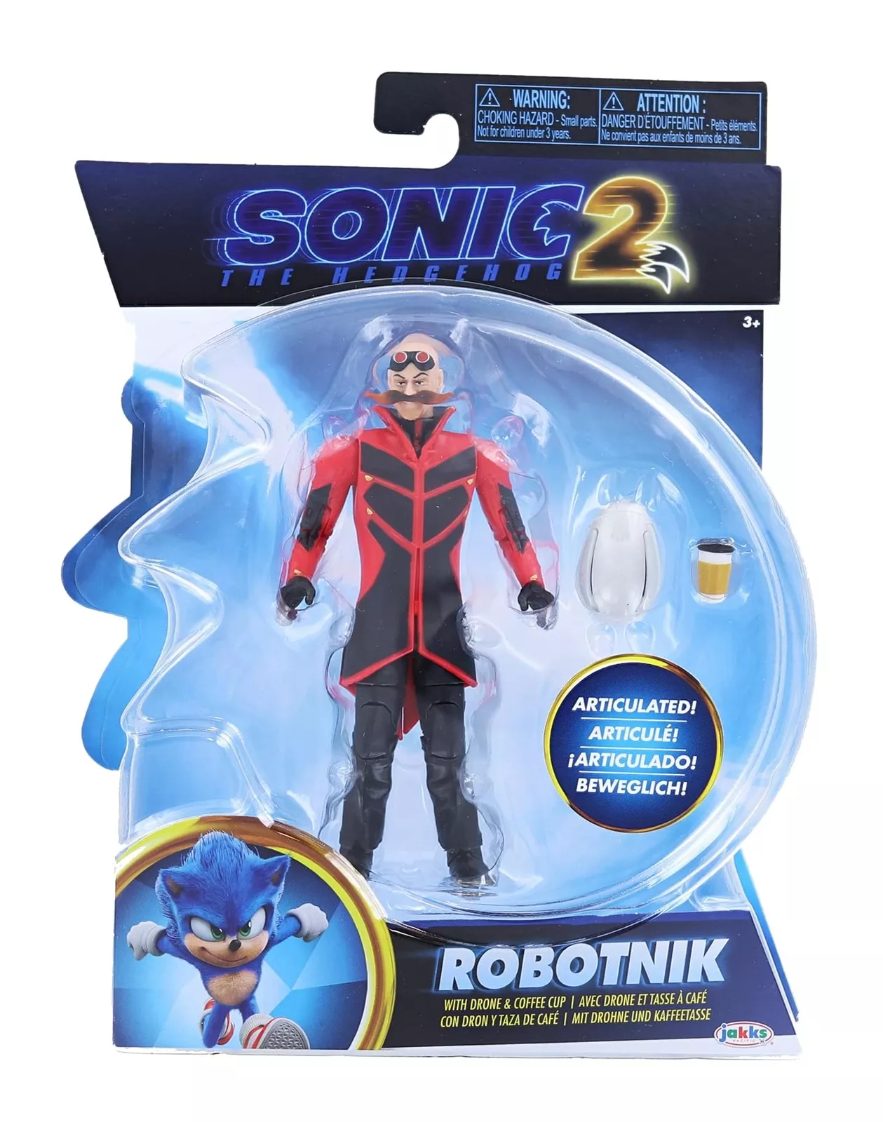 Sonic the Hedgehog 4 Inch Figure | Robotnik with Drone - Walmart.com
