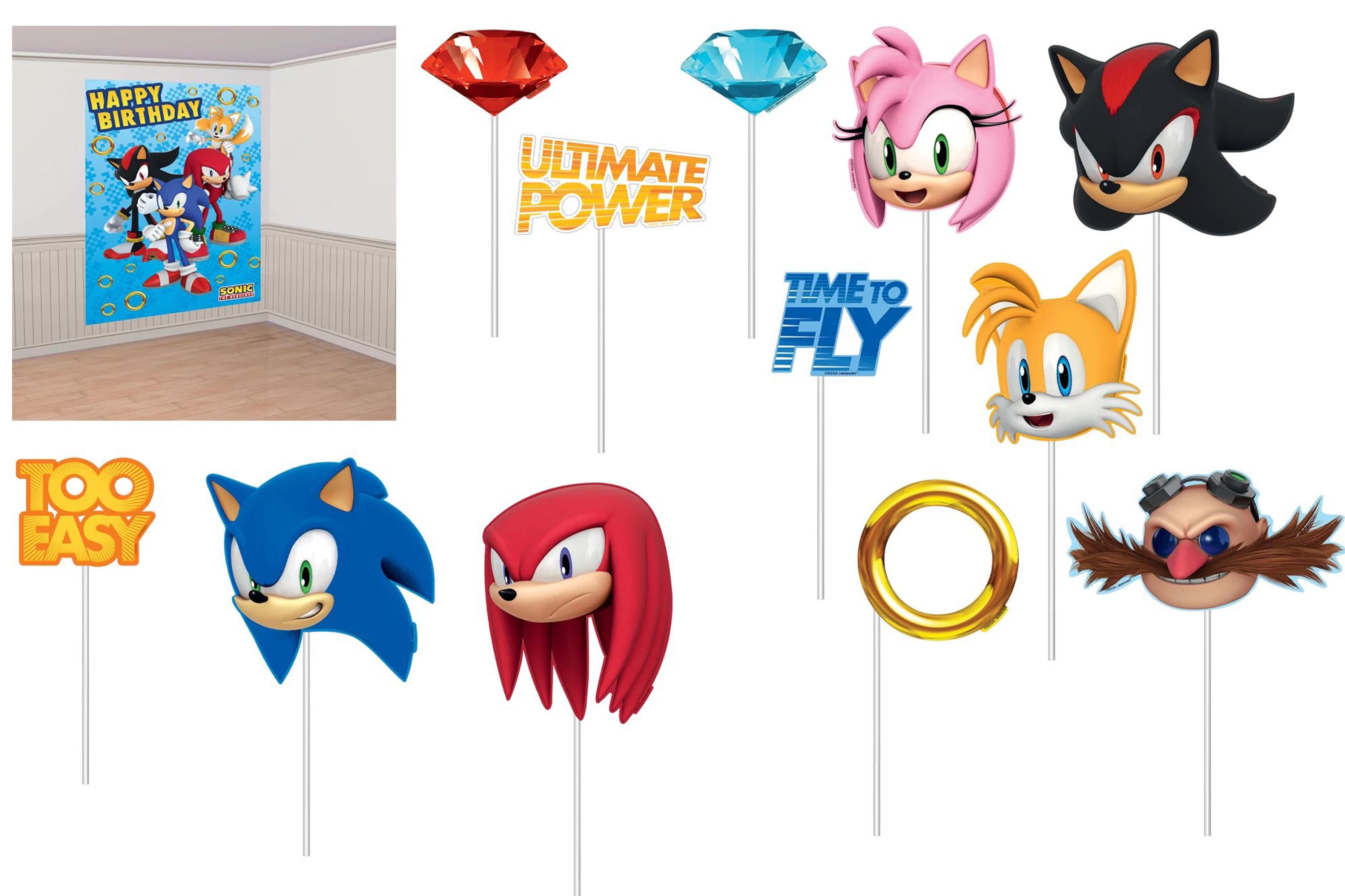 Sonic the Hedgehog - Backdrop Scene Setter and Accessories - Walmart.com