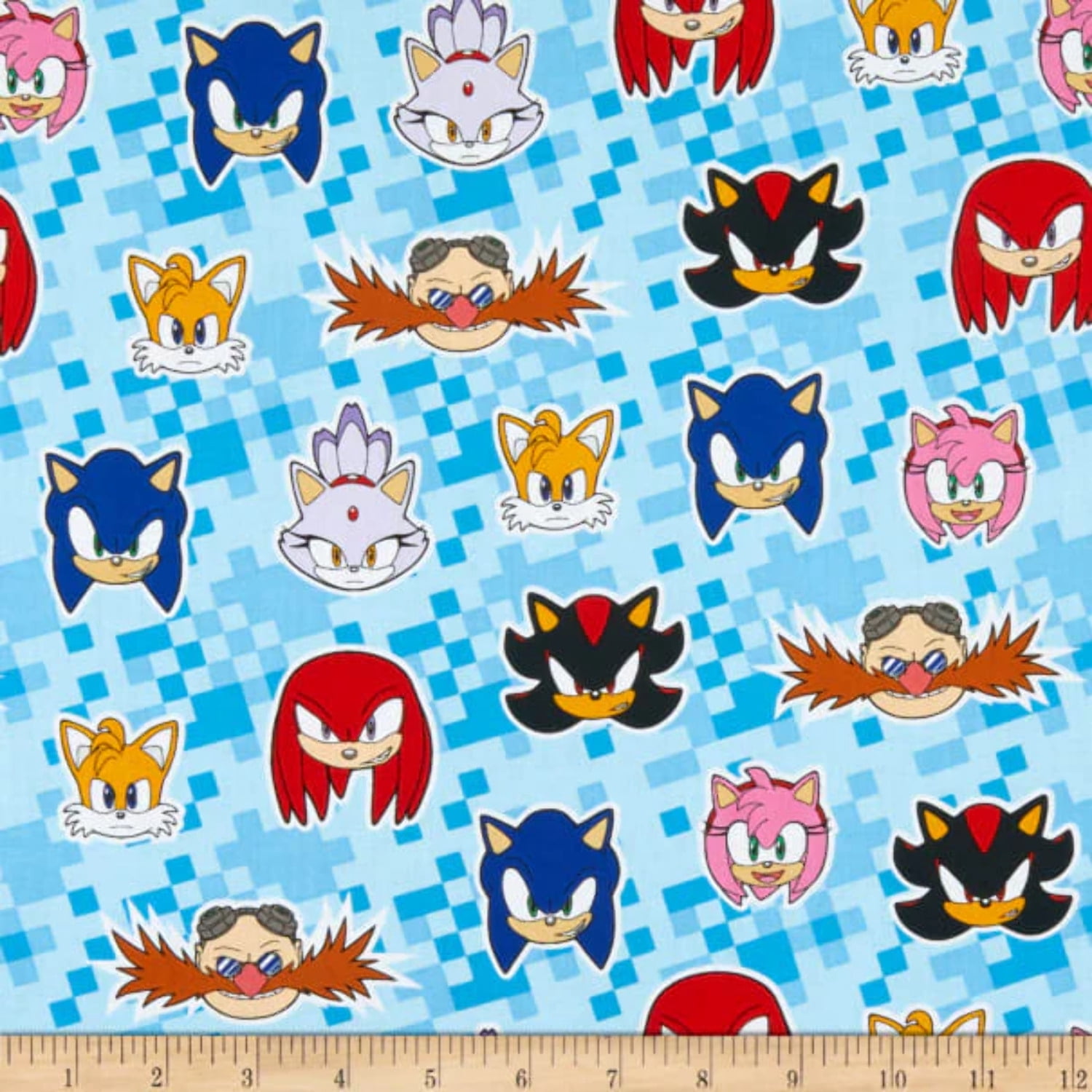 Sonic the Hedgehog Blue Cotton Fabric - Walmart.com