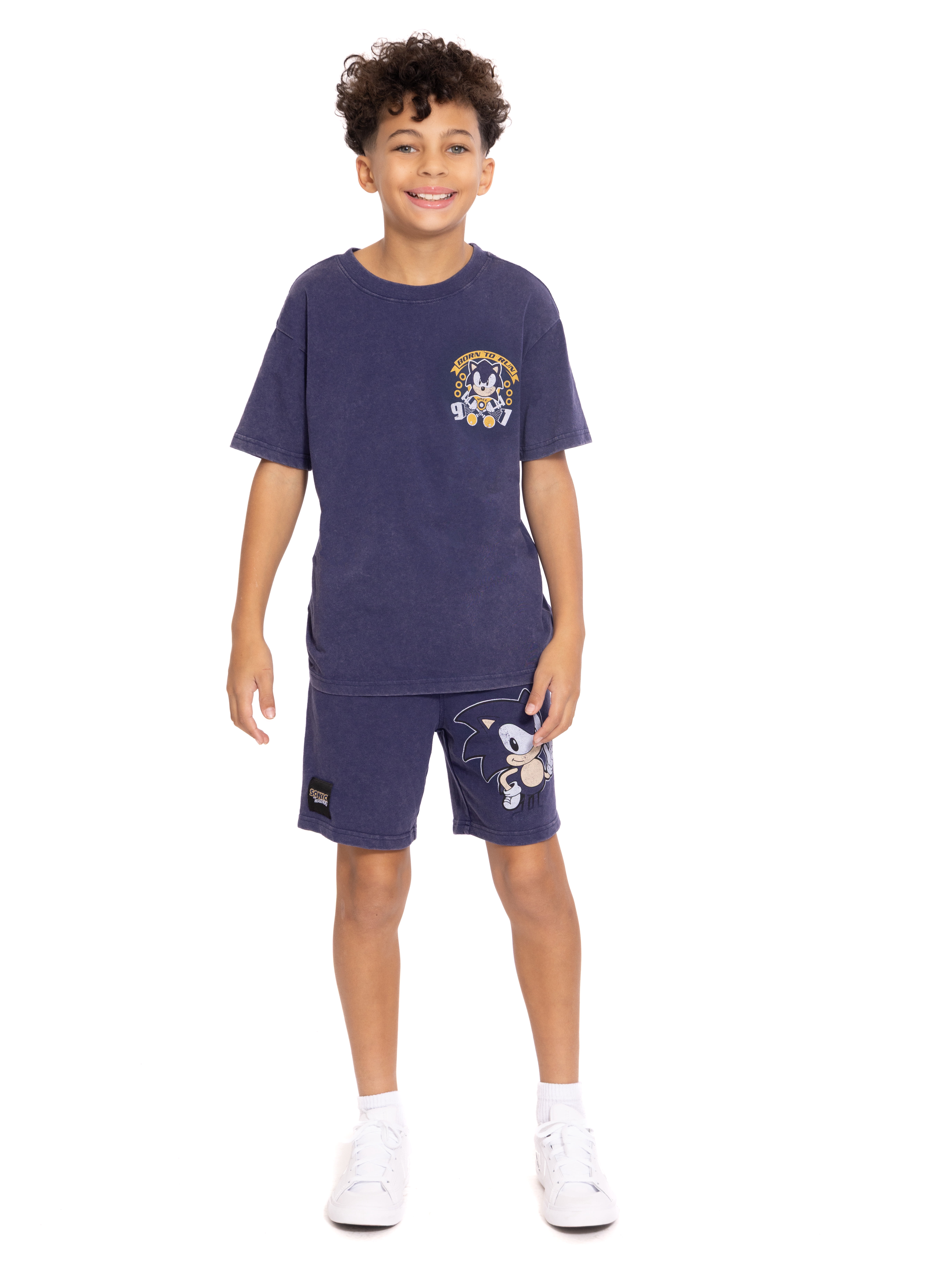 Sonic the Hedgehog Boys Short Sleeve Graphic Tee and Shorts Set, 2 ...