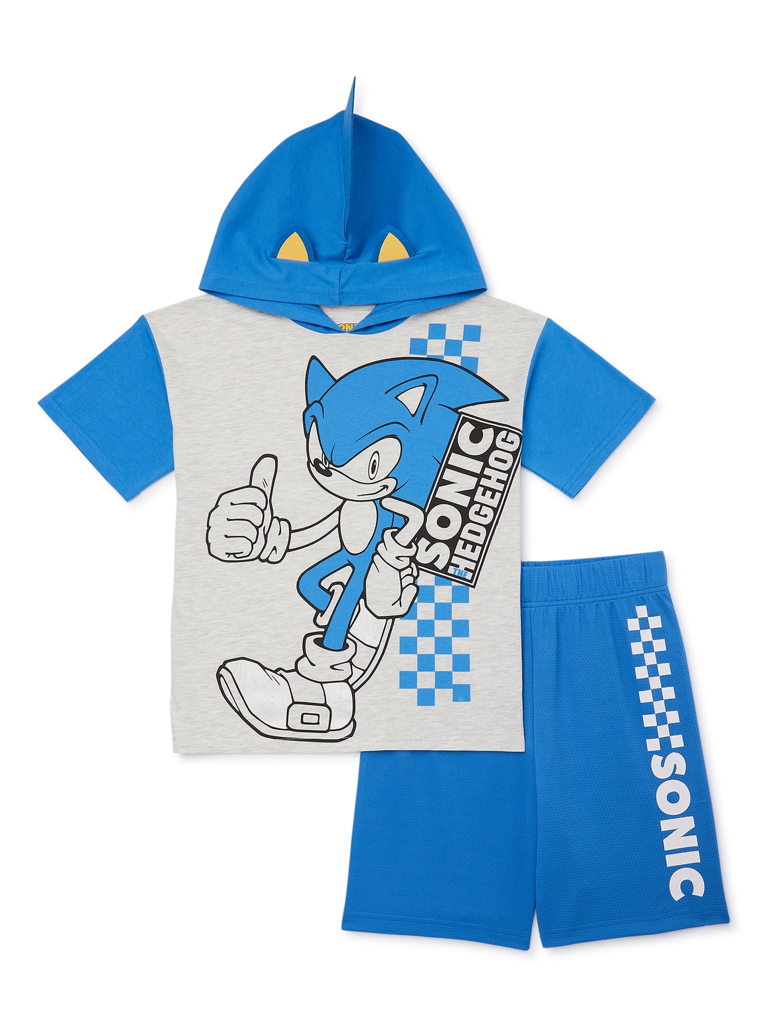 Sonic the Hedgehog Boys Cosplay Graphic Hoodie and Shorts Set, 2-Piece ...