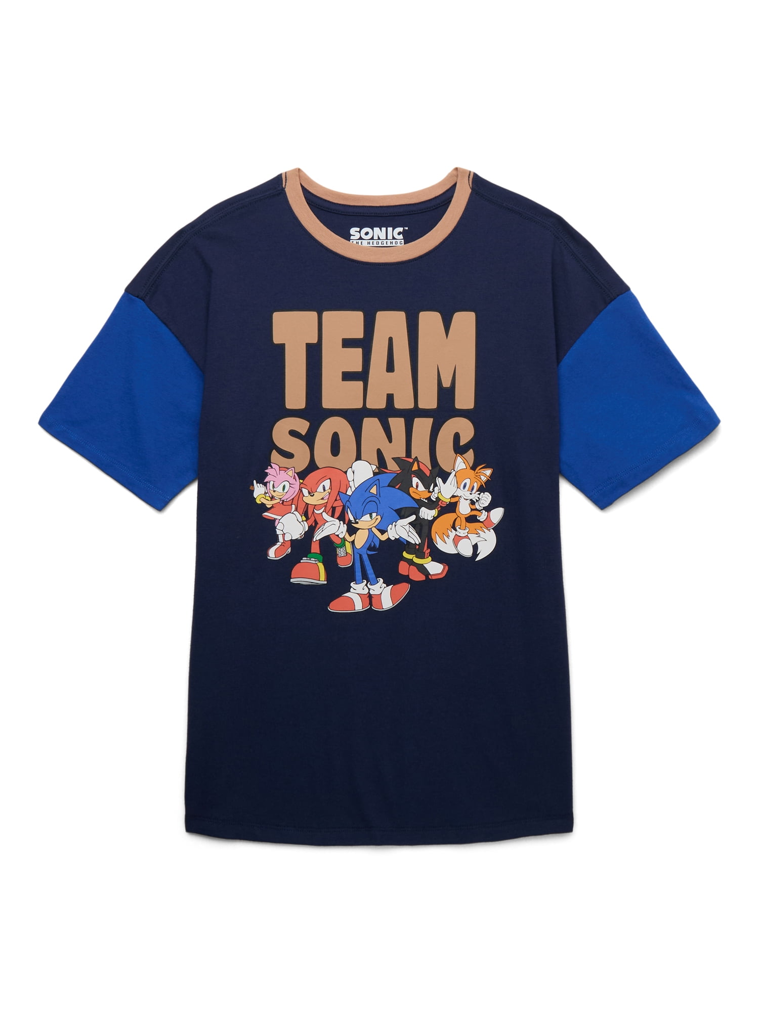 Sonic the Hedgehog Boys Crewneck Graphic Tee with Short Sleeves, Sizes ...