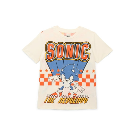 Sonic the Hedgehog Boys' Front Back Graphic Tee with Short Sleeves ...