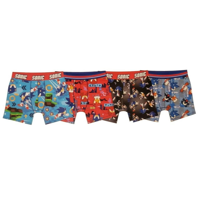 Sonic the Hedgehog Boys Graphic Print Boxer Briefs, 4 Pack, Sizes XS-L ...
