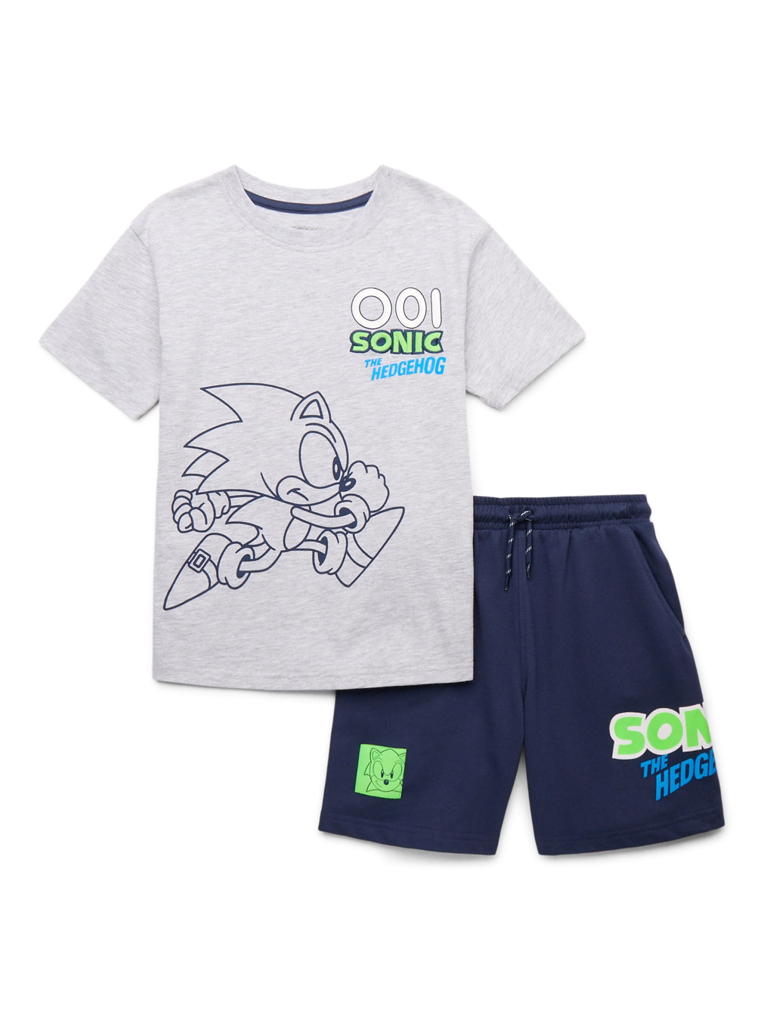 Sonic the Hedgehog Boys' Graphic Tee and Shorts Set, 2-Piece, Sizes 4 ...
