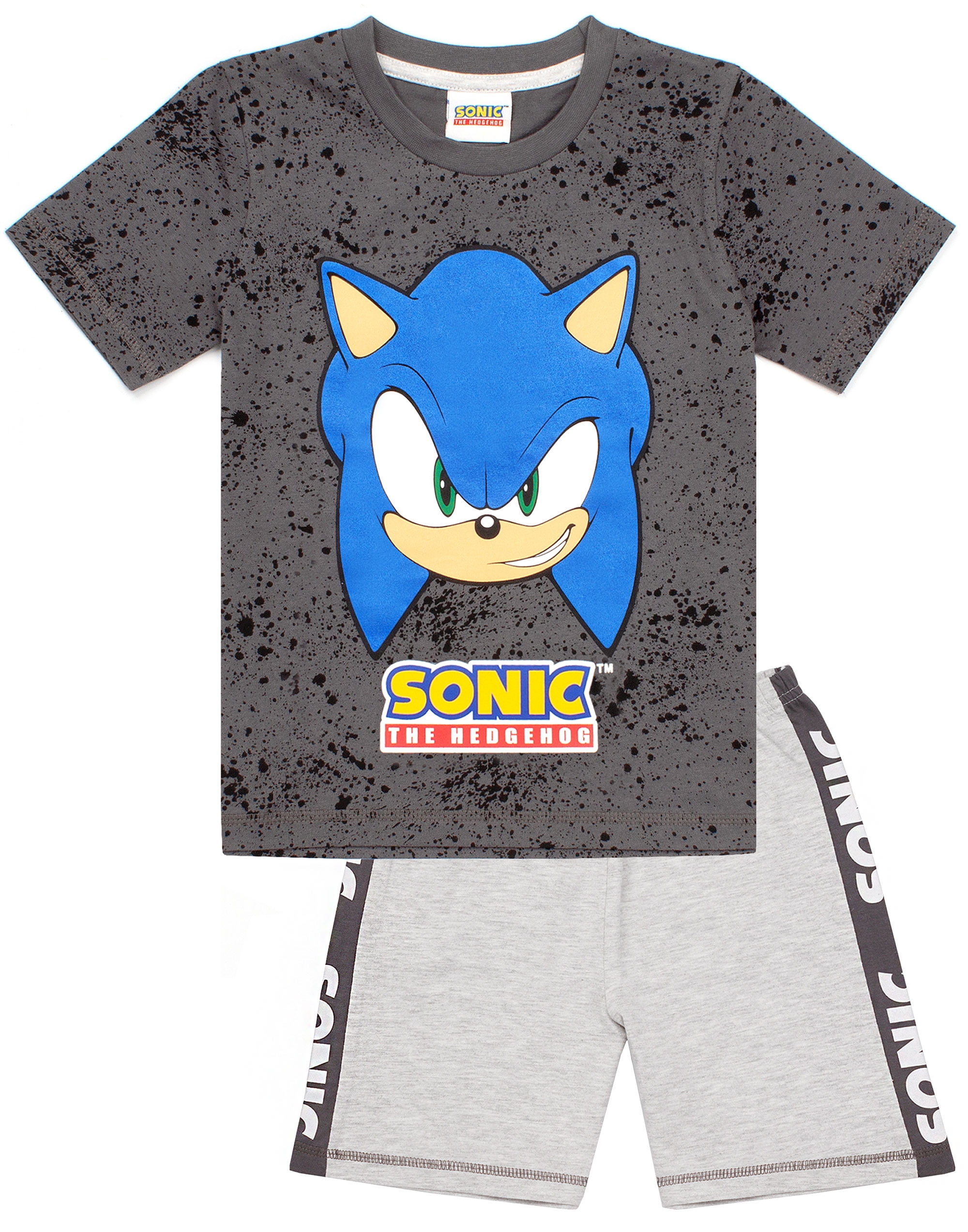 Sonic the Hedgehog Boys Grey Short Sleeve Short Leg Pyjama Set ...